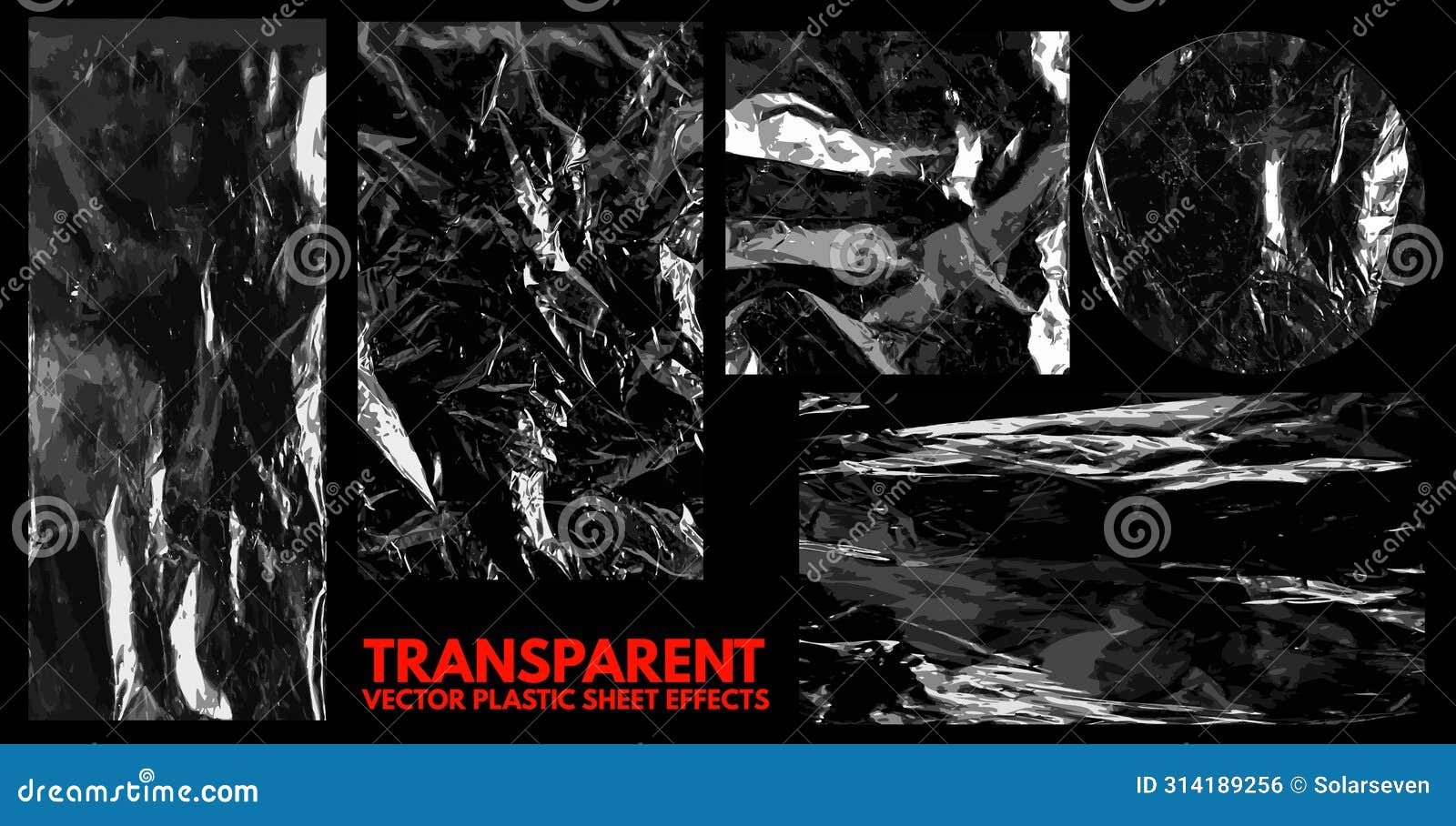 Vector Transparent Plastic Packaging Sheets Effect Stock Vector ...