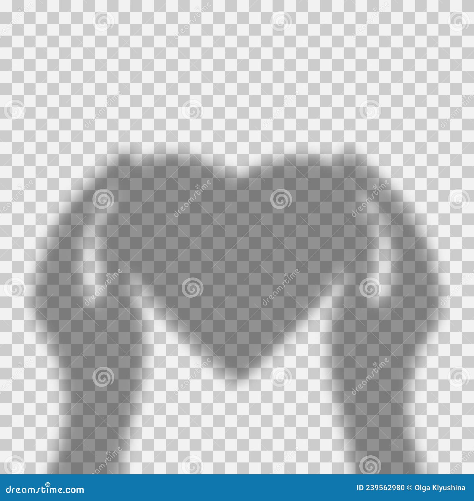 Vector Transparent Shadow of Two Hands. Hands Hold the Heart ...