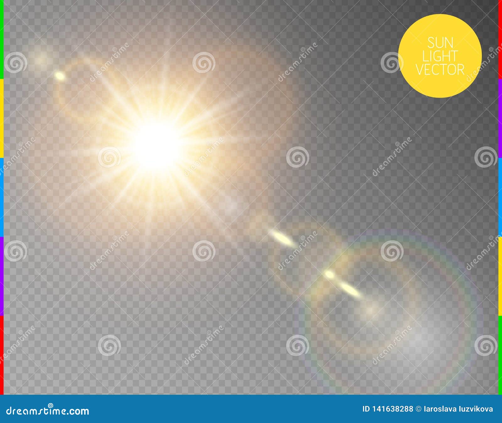 Vector Transparent Sunlight Special Lens Flare Light Effect. Isolated ...
