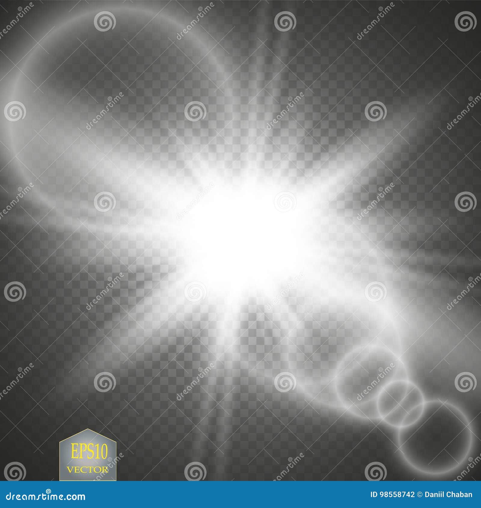 Vector Transparent Sunlight Special Lens Flare Light Effect. Sun Flash ...