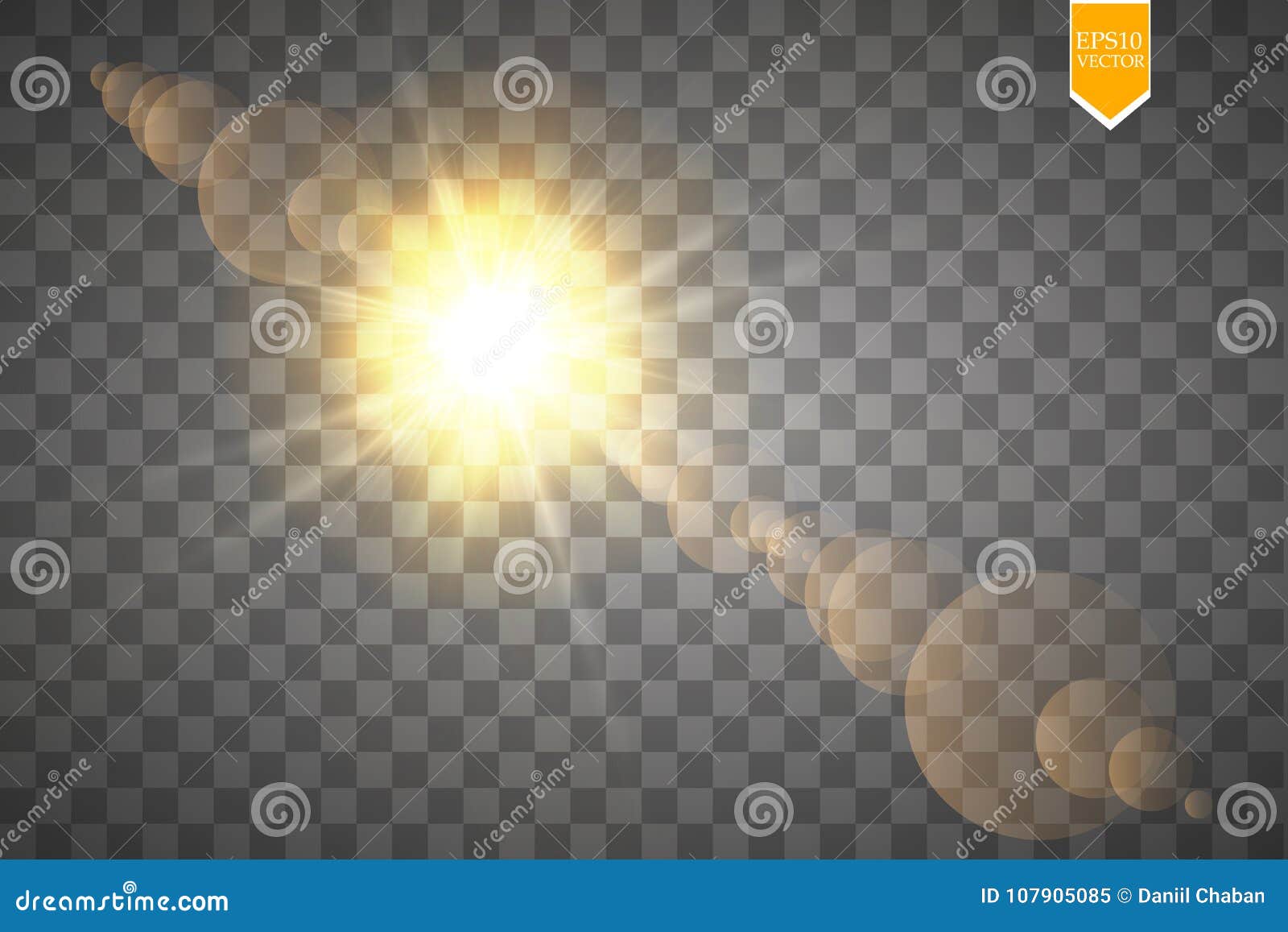 Sunlight Special Lens Flare. EPS 10 Vector Illustration | CartoonDealer ...