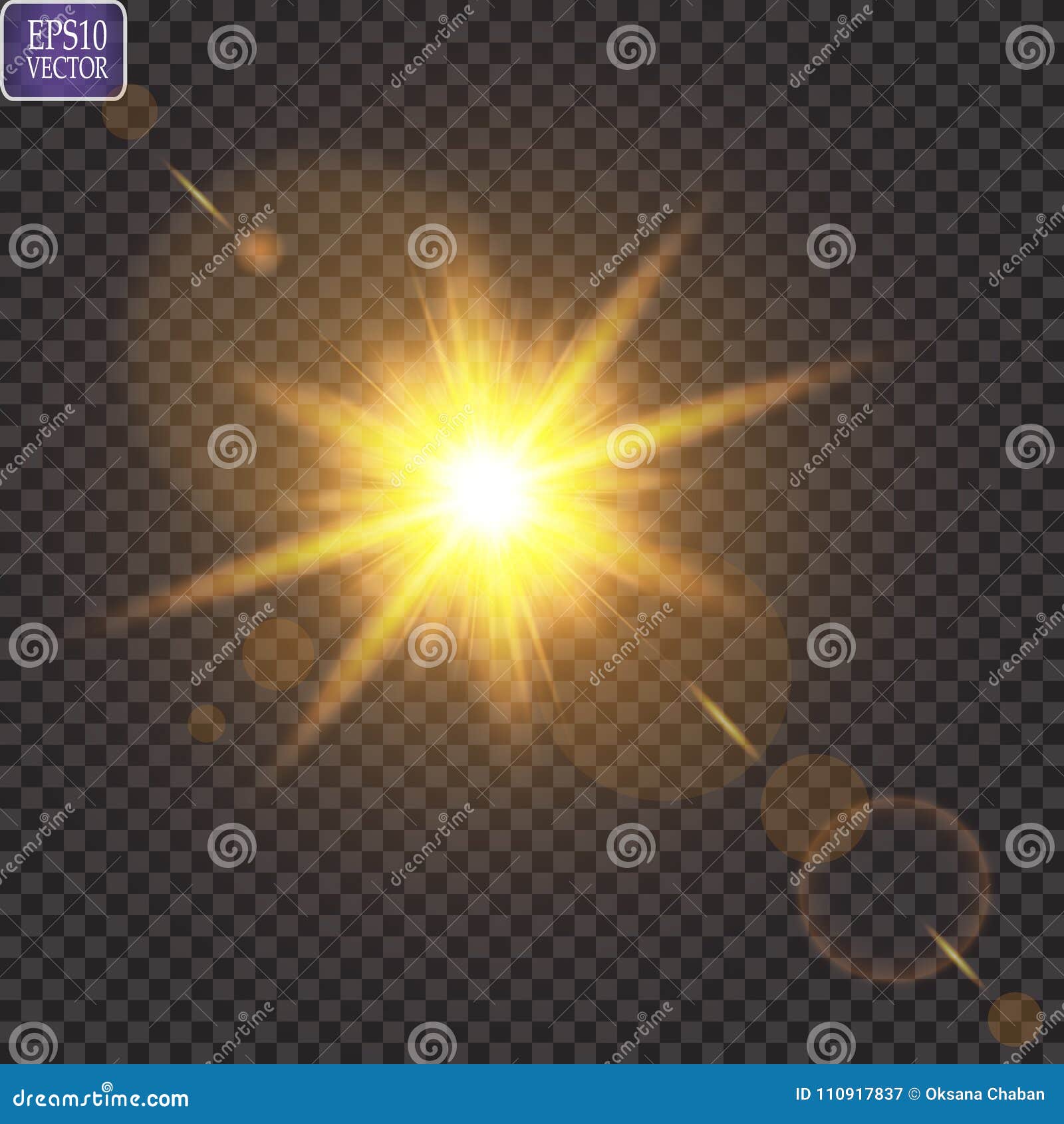 Vector Transparent Sunlight Special Lens Flare Light Effect. Sun Flash ...