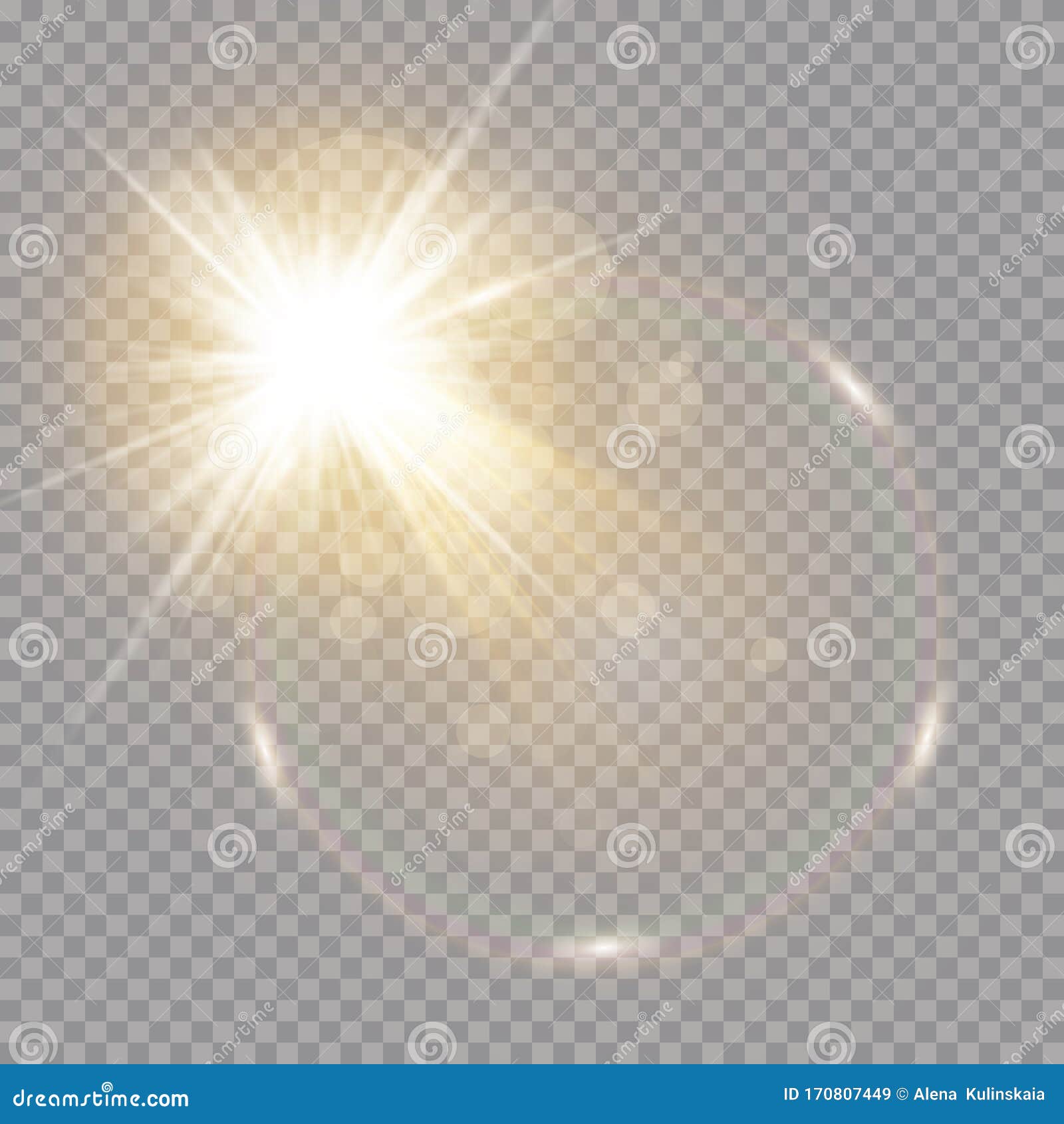 Vector Transparent Sunlight Special Lens Flare Light Effect. Sun Flash ...