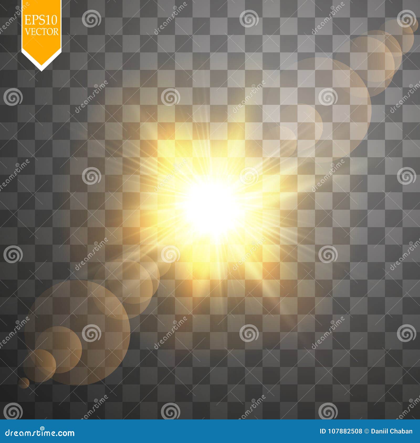 Vector Transparent Sunlight Special Lens Flare Light Effect. Sun Flash ...