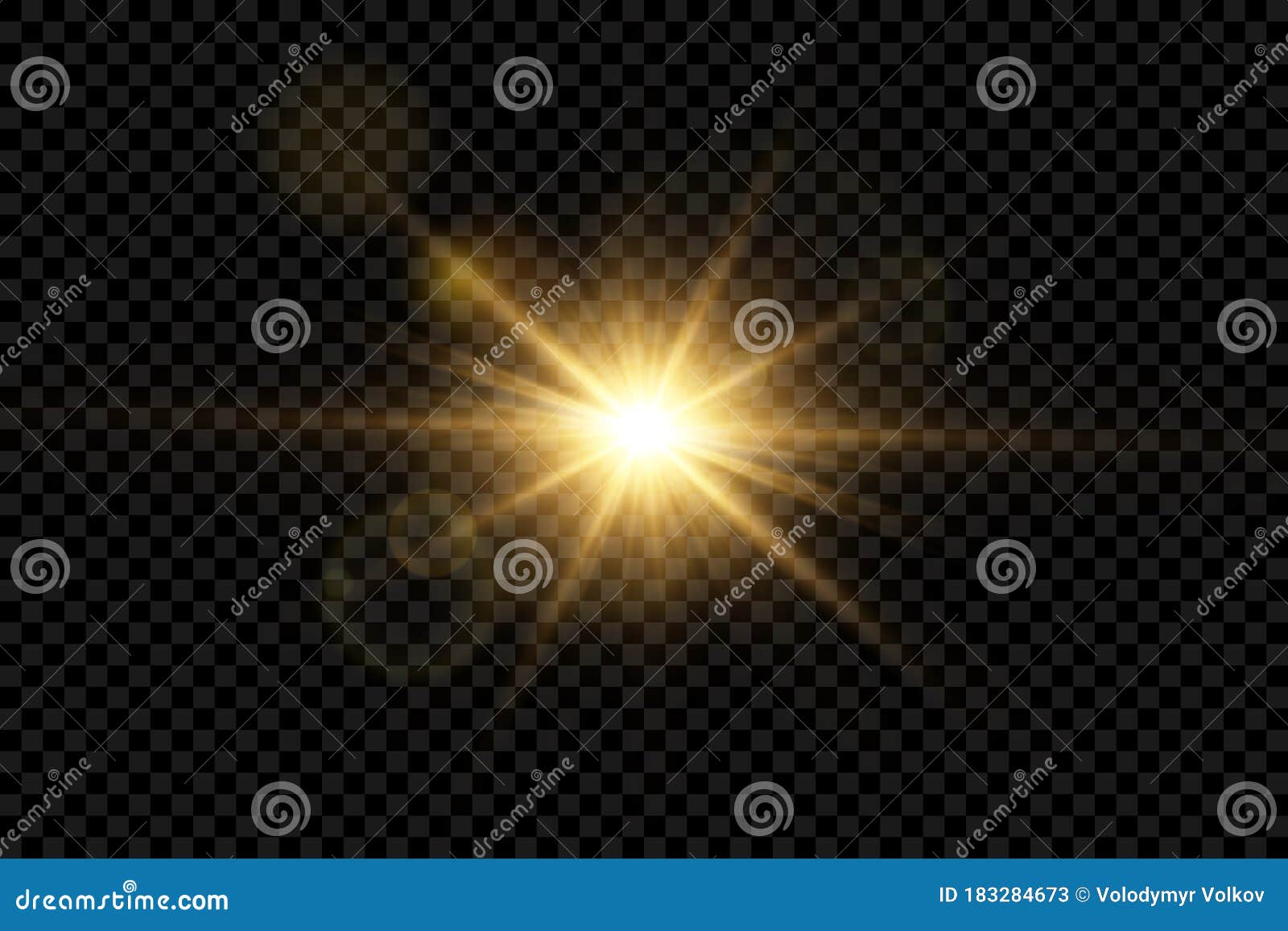 Vector Transparent Sunlight Special Lens Flash Light Effect.front Sun ...