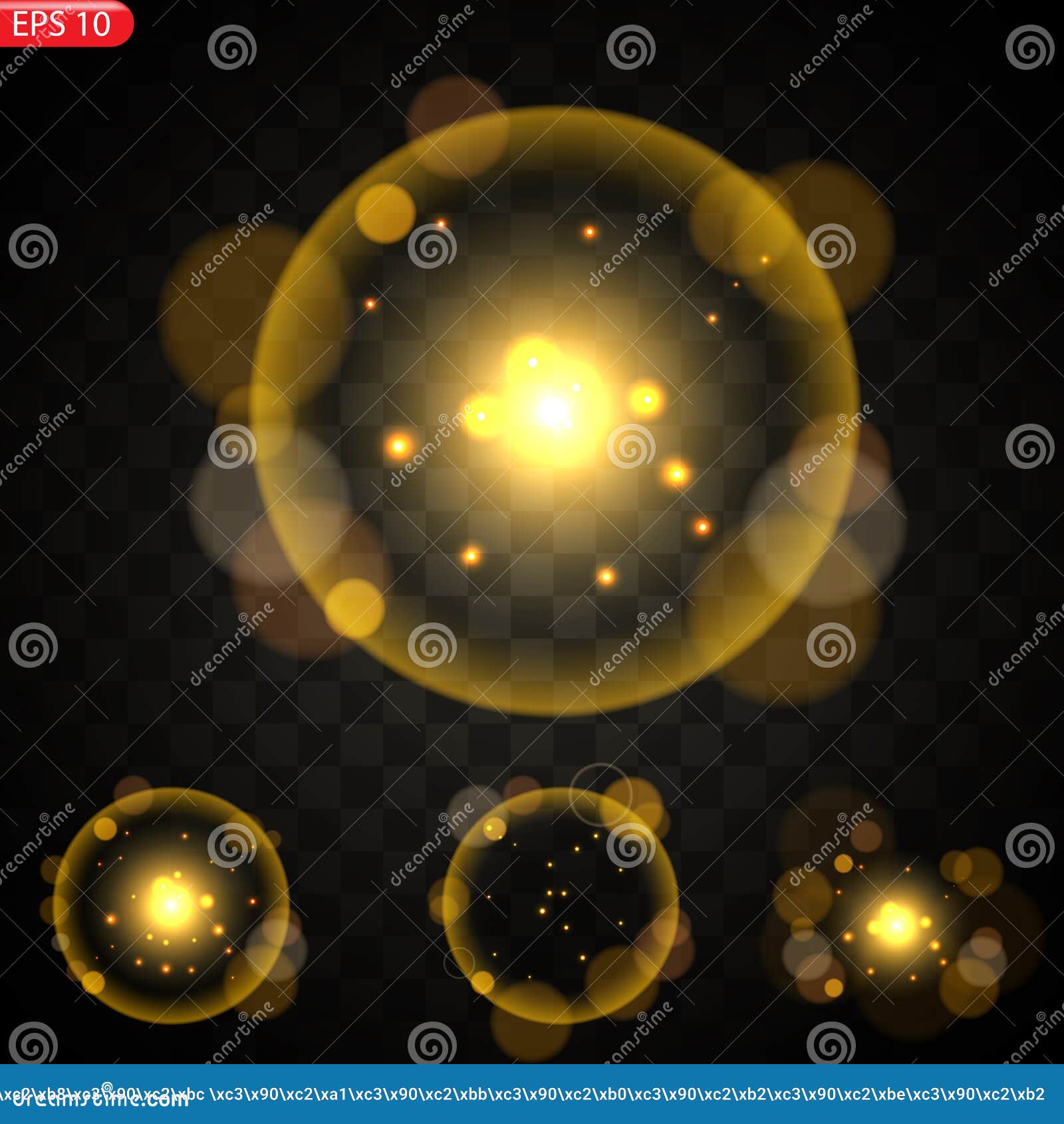 Vector Transparent Sunlight Special Lens Flash Light Effect Stock ...