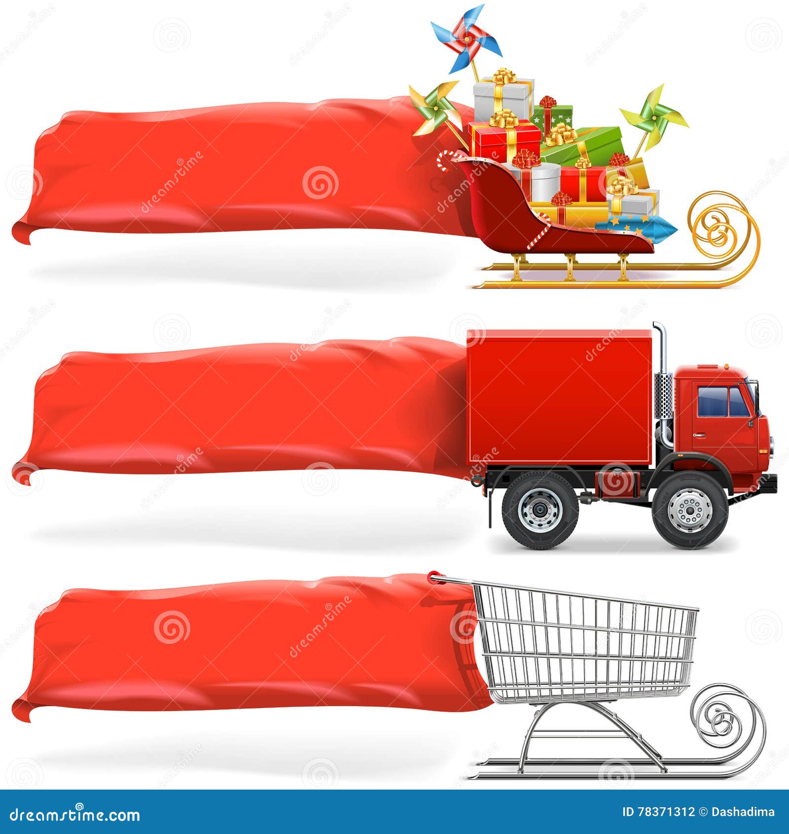 Vector Transport with Banner Set 2 Stock Vector - Illustration of ...