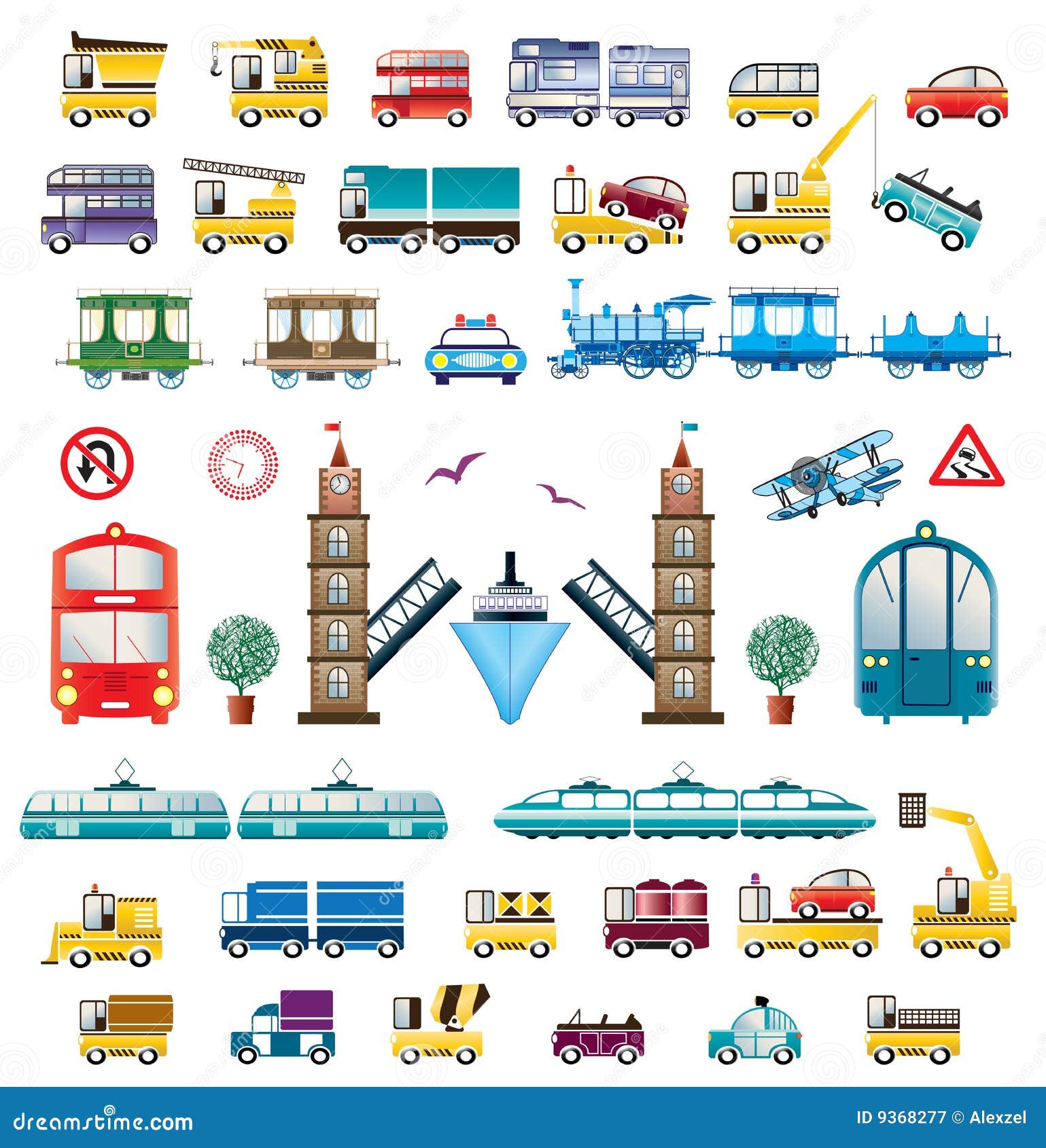 Vector transportation stock vector. Illustration of land - 9368277
