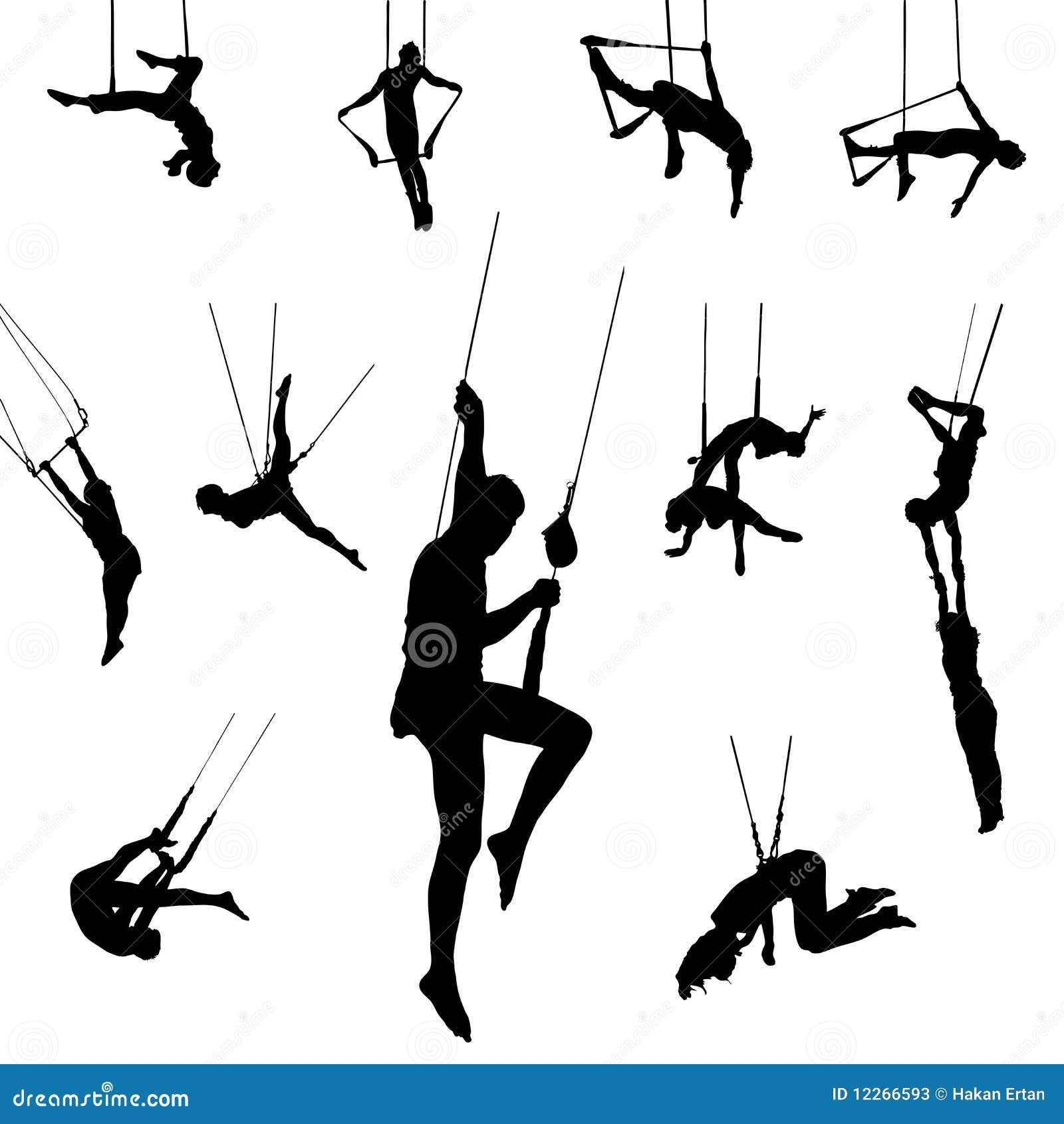Vector trapeze dancers stock vector. Illustration of breathtaking ...