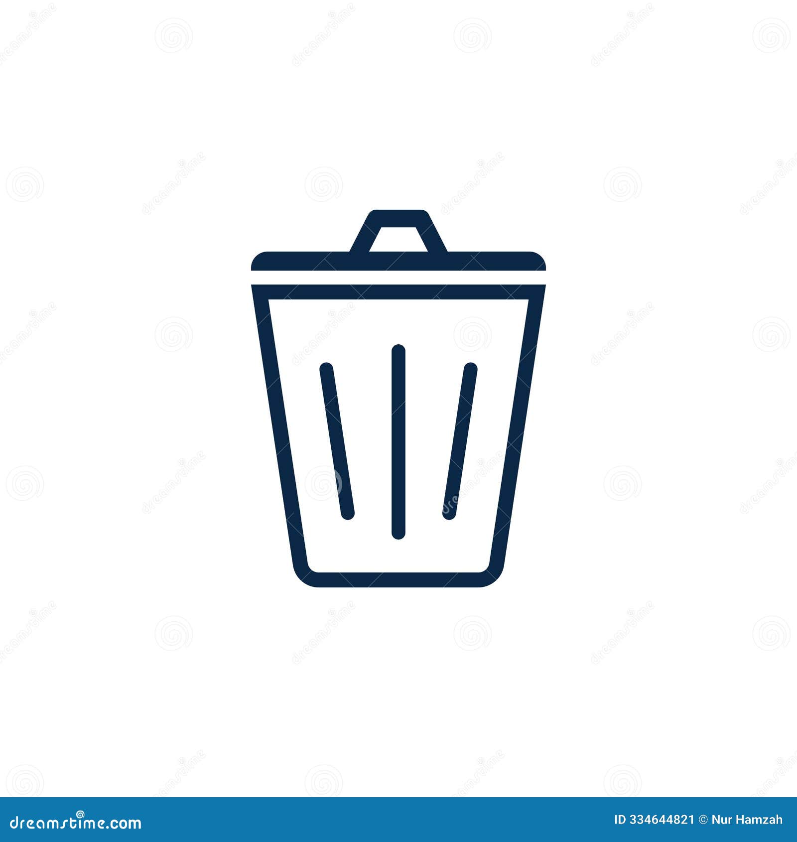 Vector Trash Bin Logo Flat Design Stock Vector - Illustration of ...