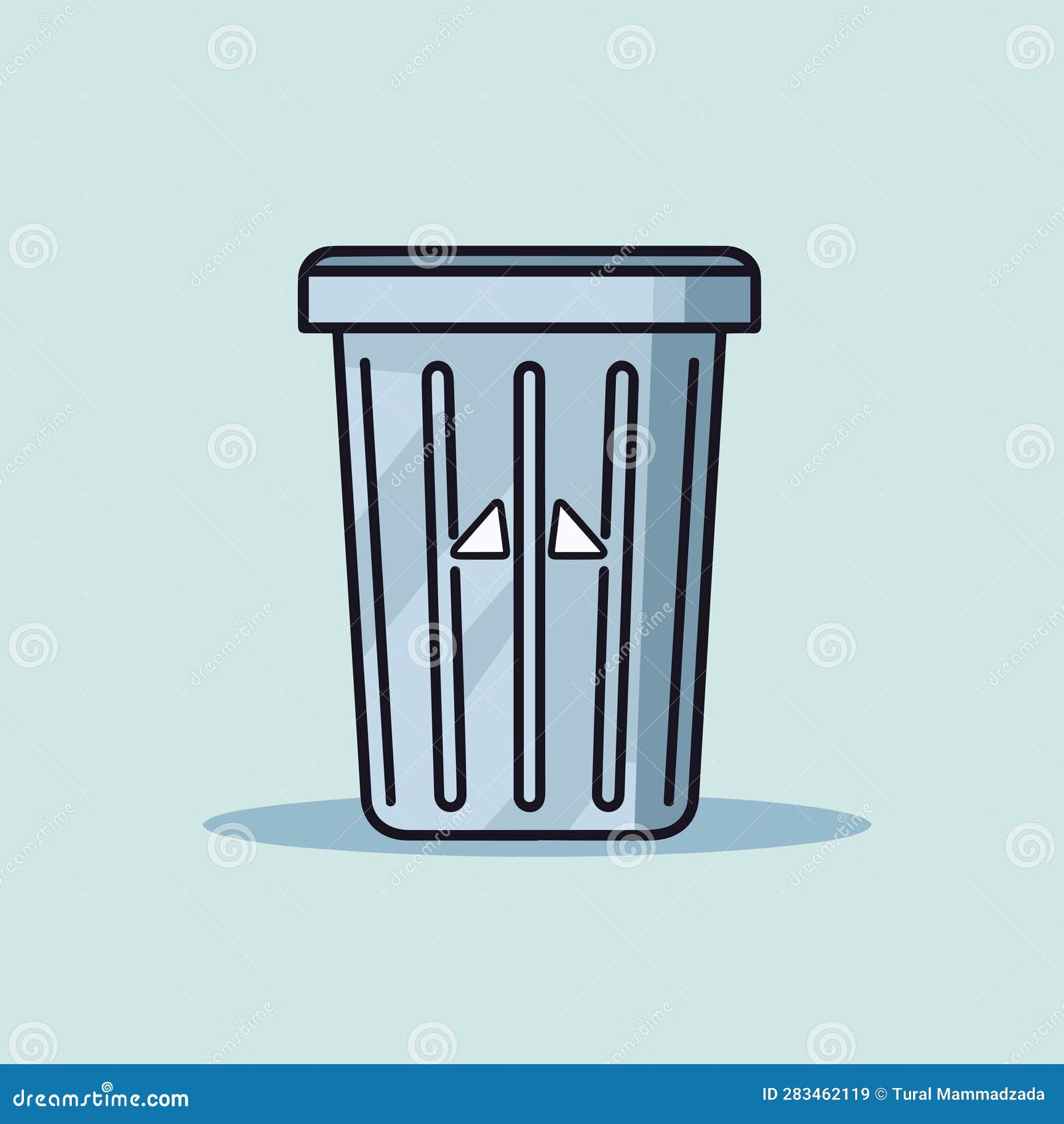 Vector of a Trash Can with Recycling Arrows for an Eco-friendly Design ...