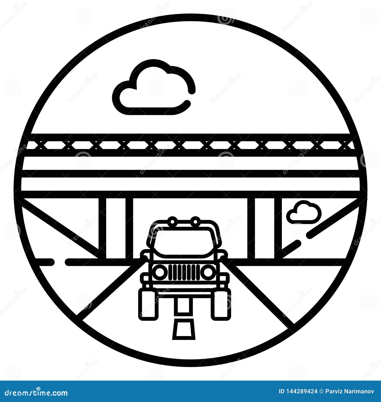 Vector travel car icon stock illustration. Illustration of happy ...