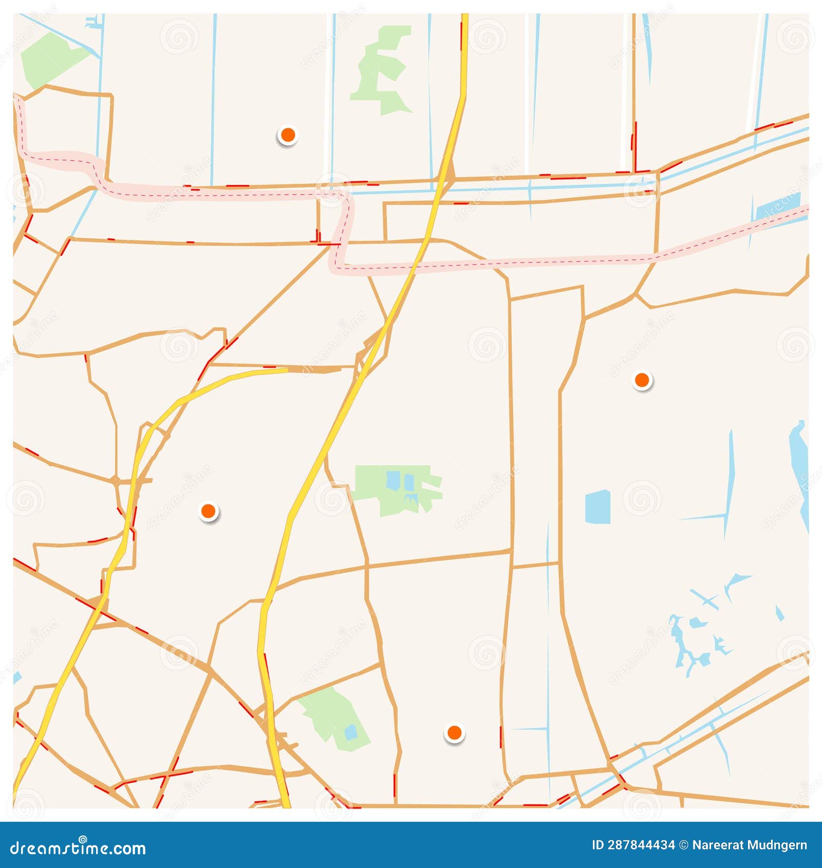 Vector-travel-map stock illustration. Illustration of graphic - 287844434