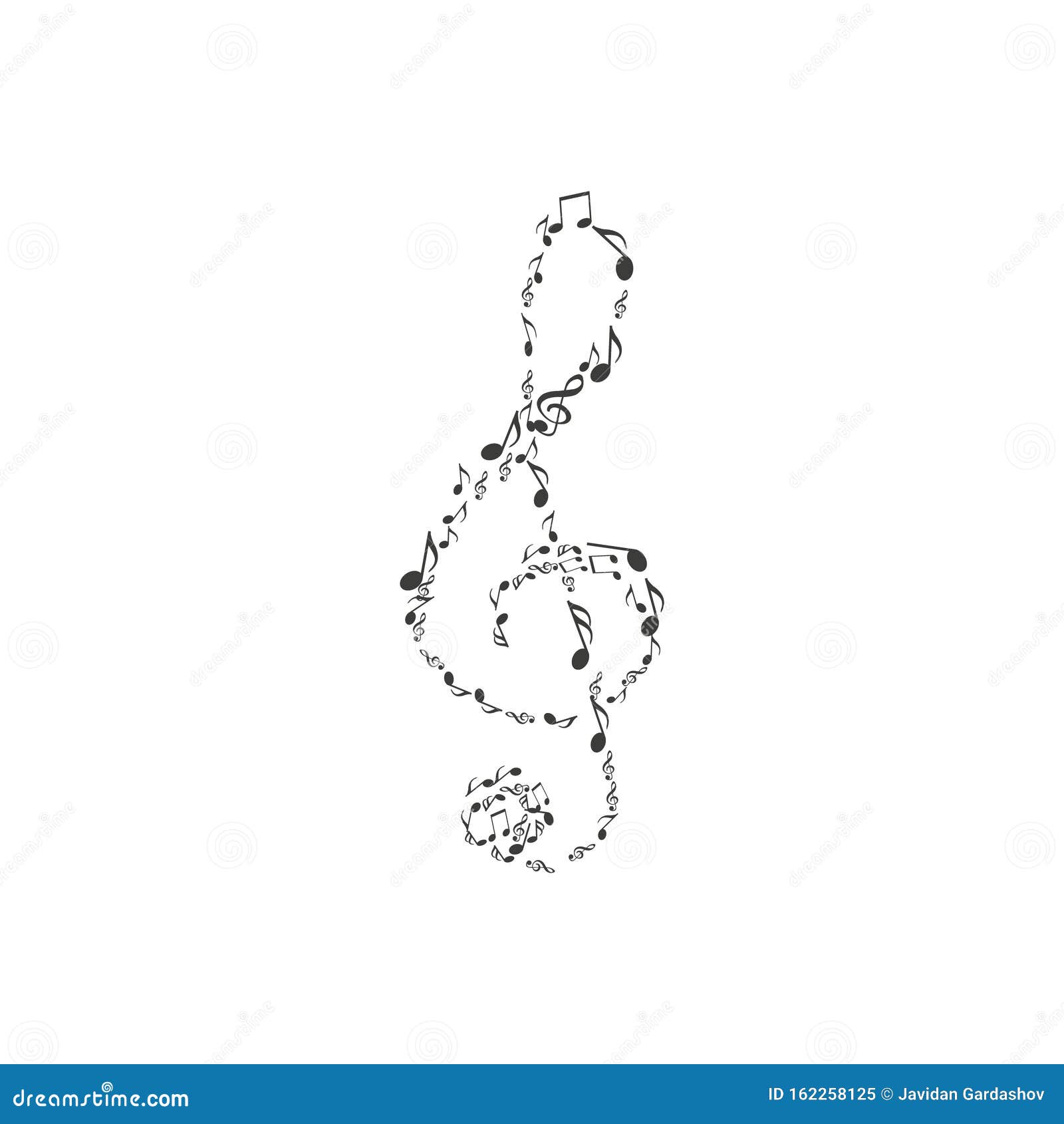 Vector Treble Clef Music Note Icon Eps10 Stock Illustration ...