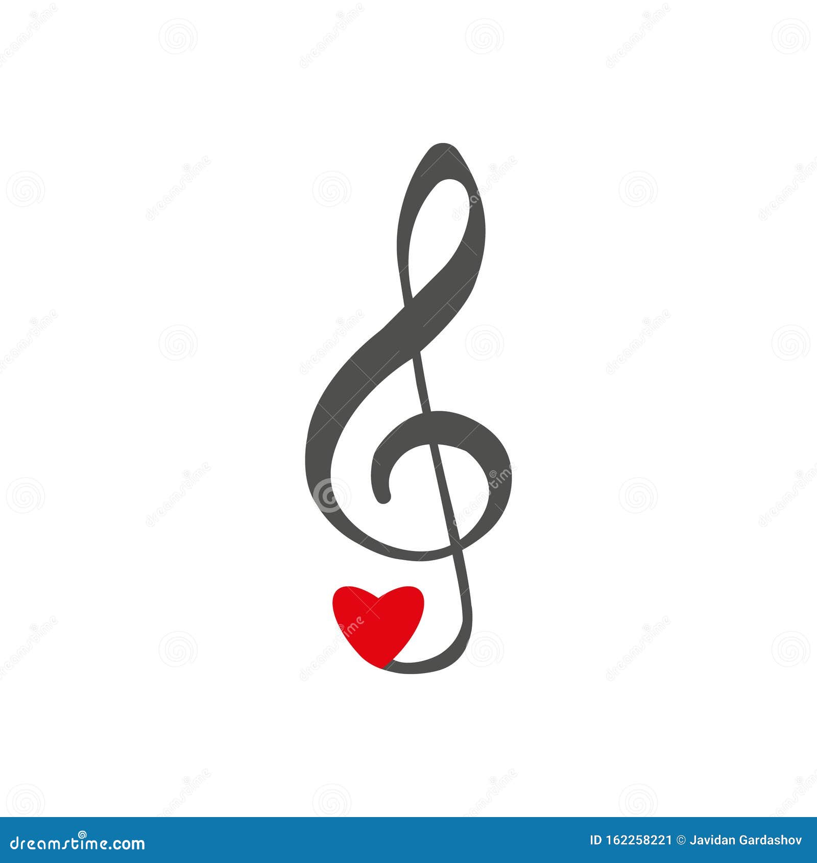 Vector Treble Clef Music Note Icon Eps10 Stock Illustration ...