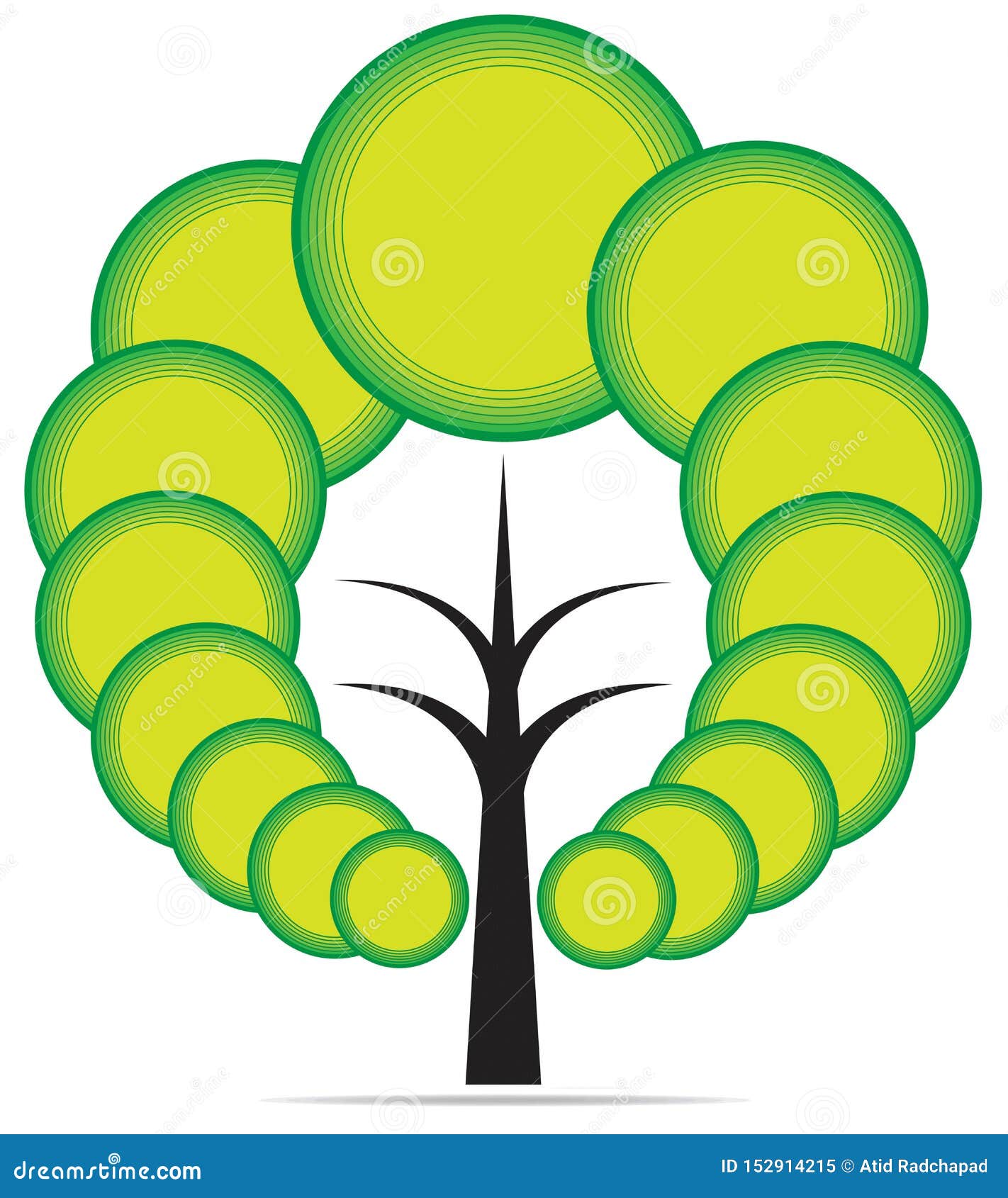 Vector tree emblem stock illustration. Illustration of nature - 152914215