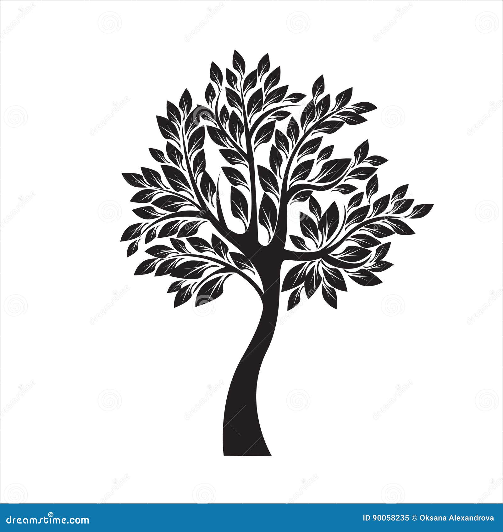 Vector tree illustration stock illustration. Illustration of ornamental ...