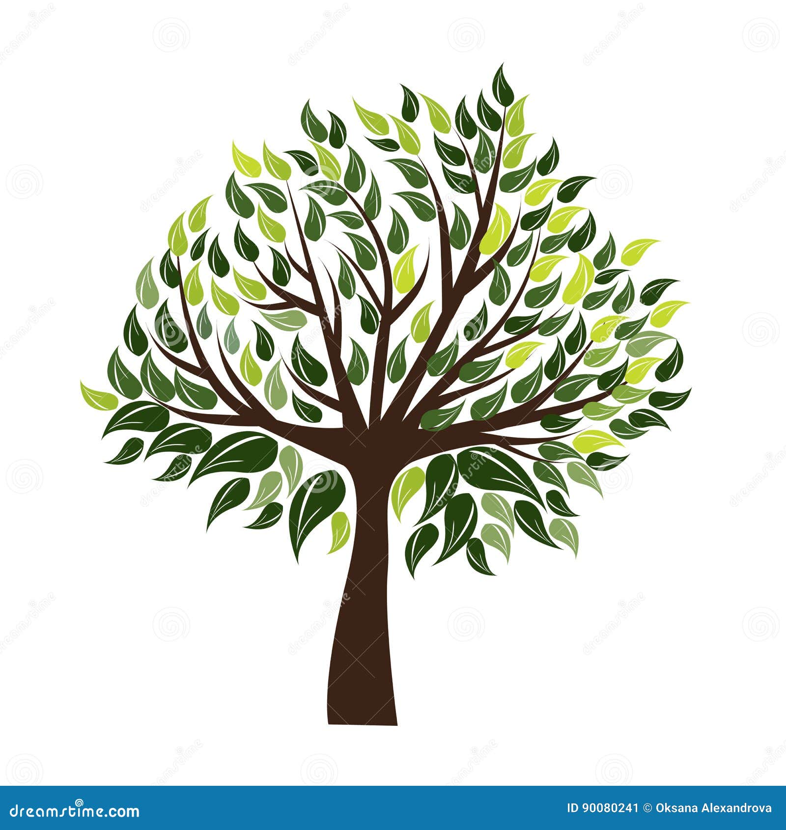 Vector tree illustration stock illustration. Illustration of forest ...