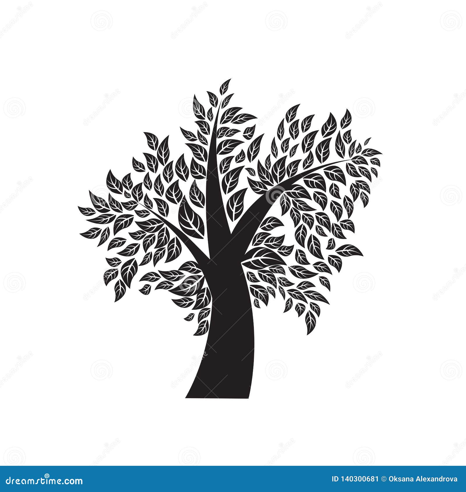Vector tree illustration stock vector. Illustration of drawing - 140300681