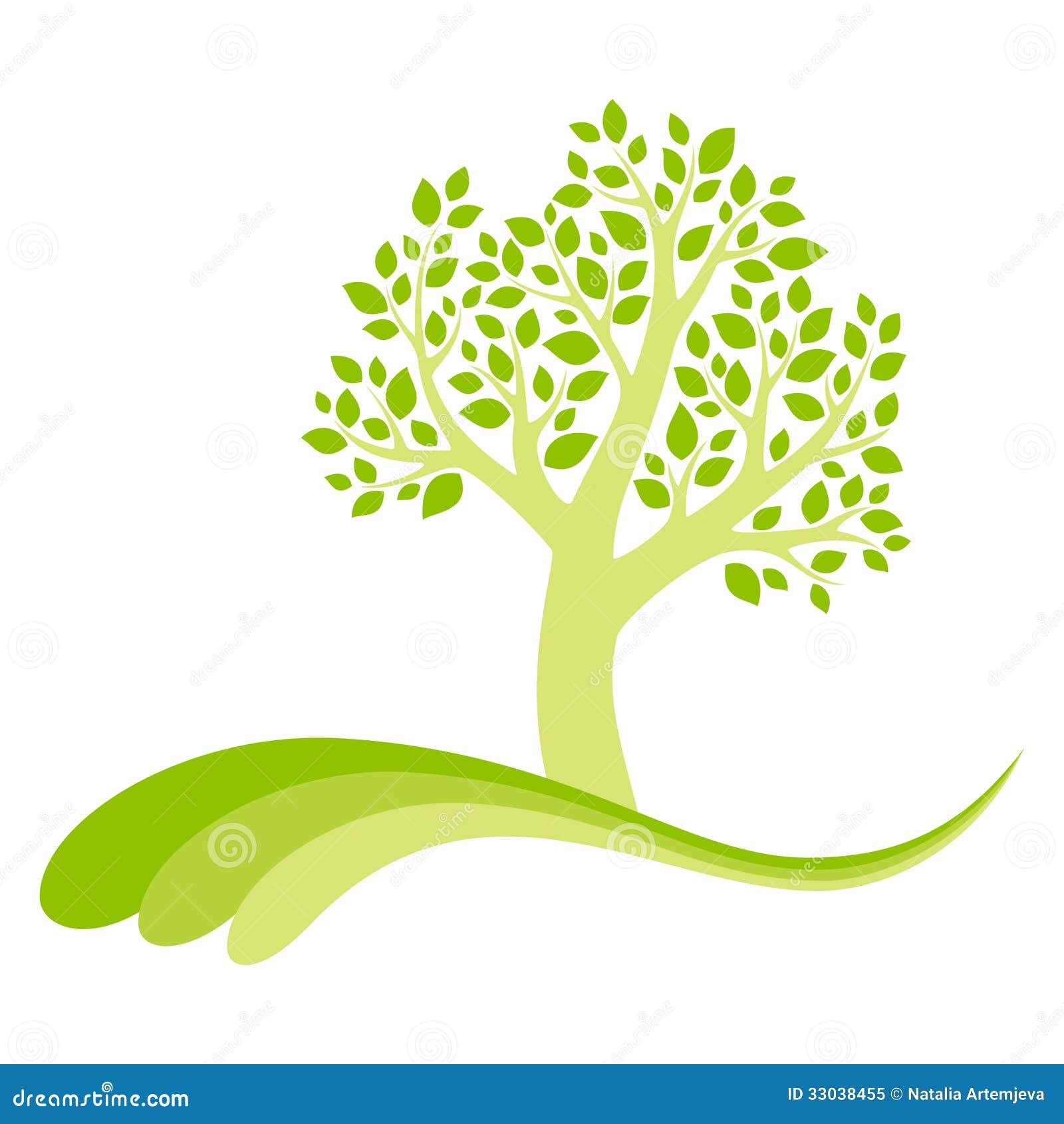 Vector tree stock vector. Illustration of garden, green - 33038455