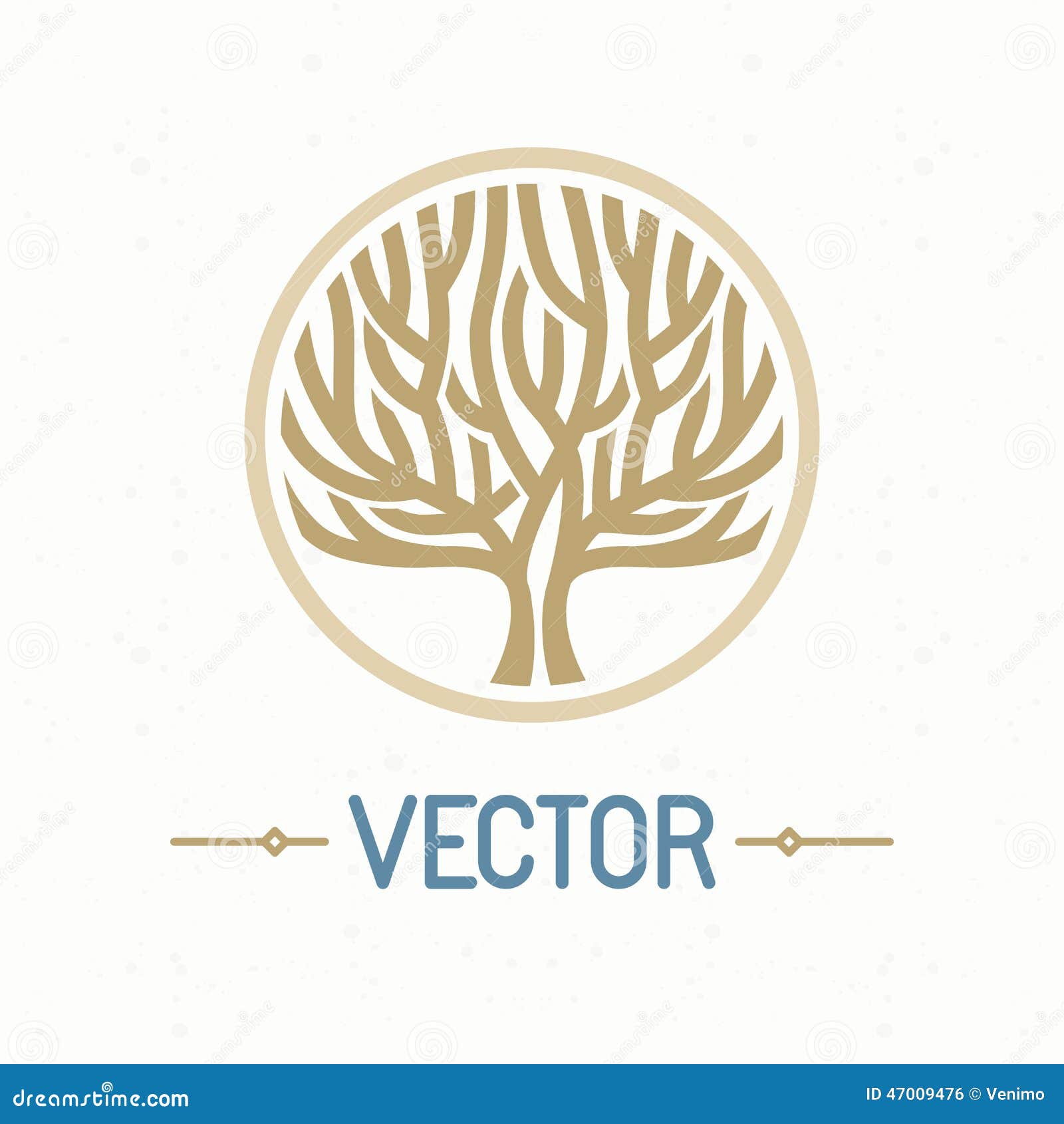 Vector tree logo stock vector. Illustration of mono, minimalistic ...