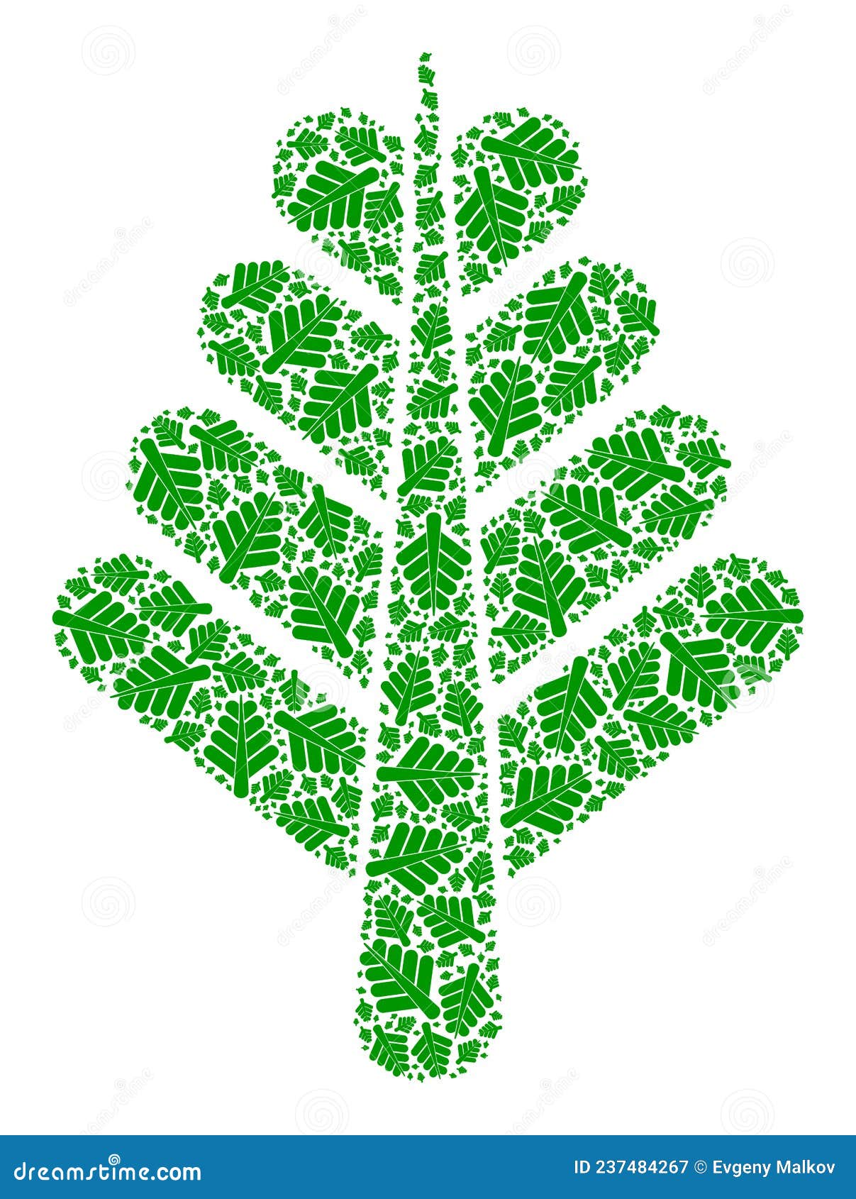 Tree Plant Recursion Icon Mosaic Of Self Items Stock Vector