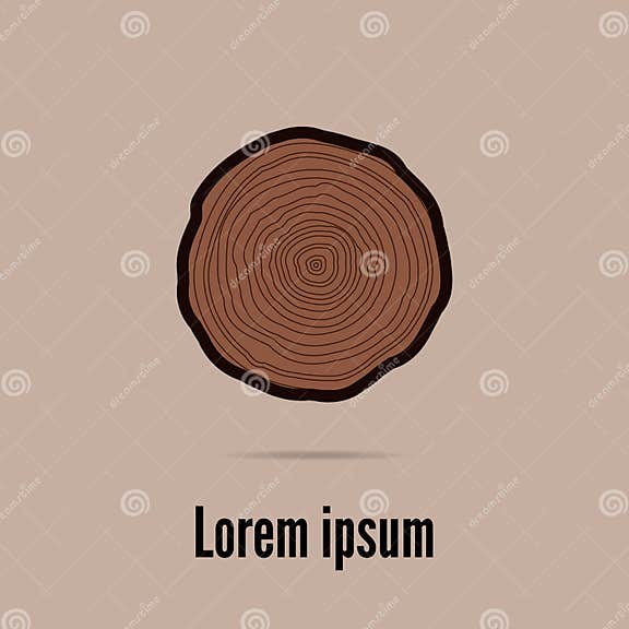 Vector Tree Rings Background. Stock Vector - Illustration of design ...