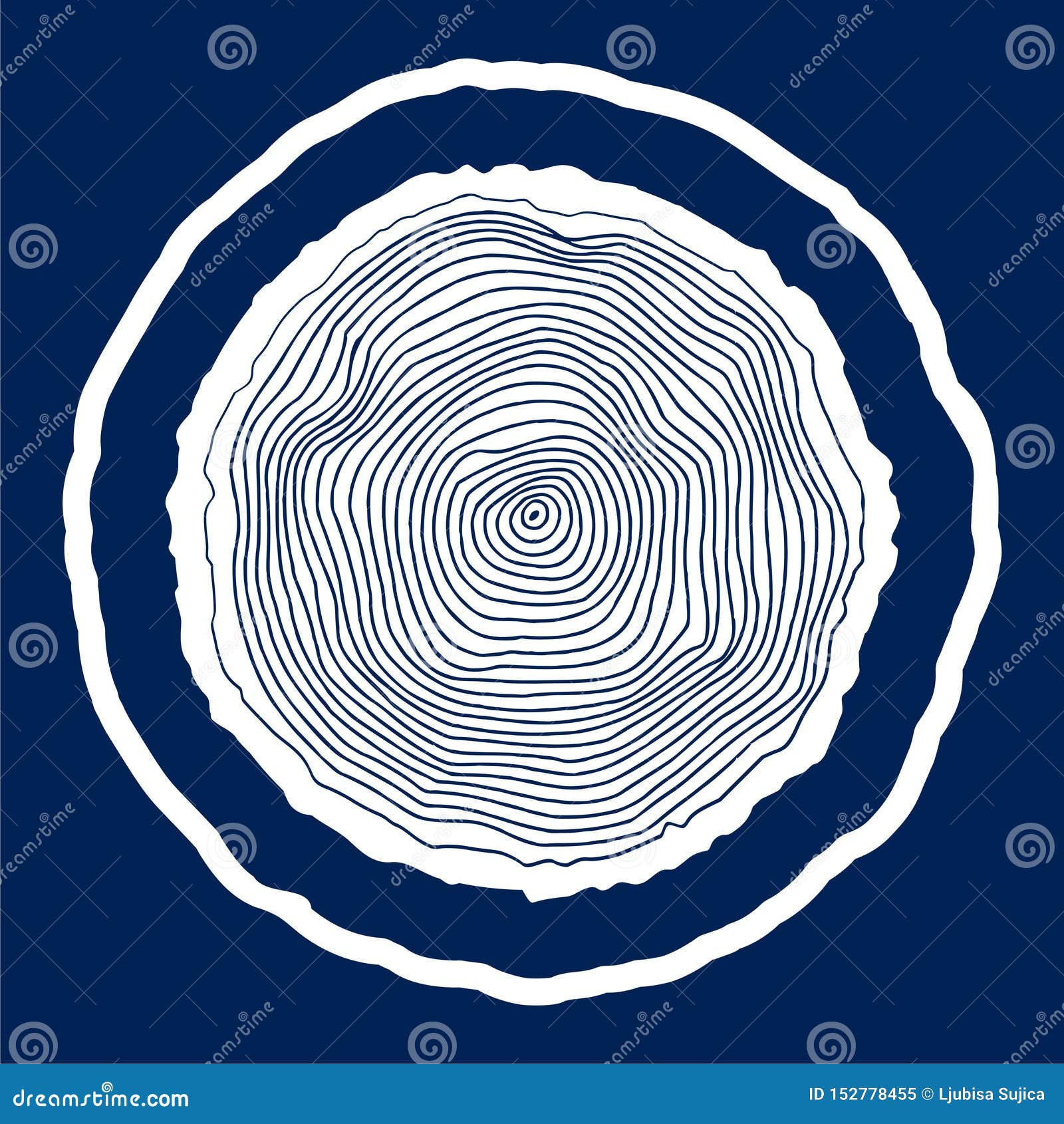 Vector Tree Rings Set, Flat Design - Illustration Stock Vector ...