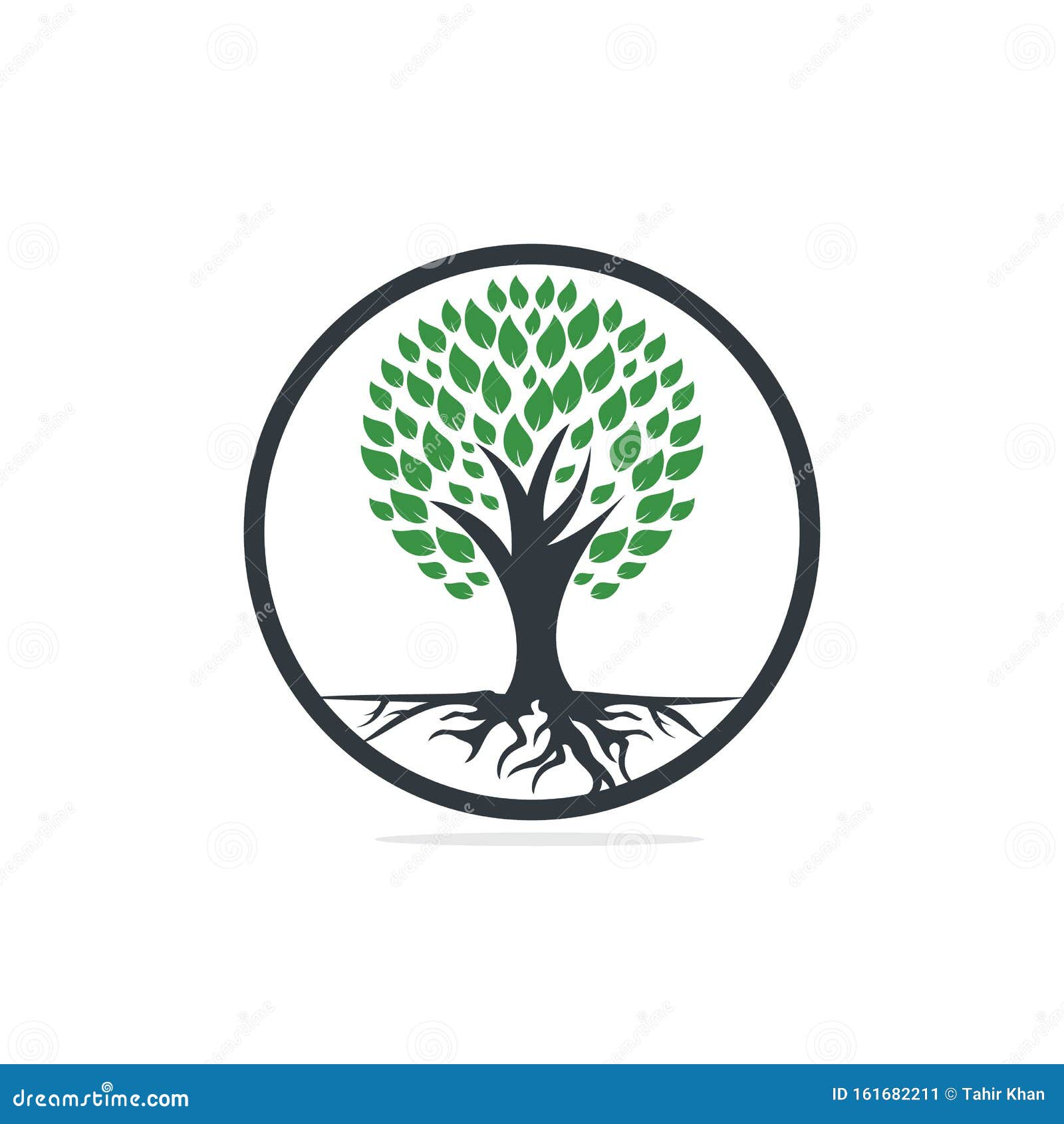 Tree Roots Vector Logo Design. Nature Tree Icon Design. Stock Vector ...
