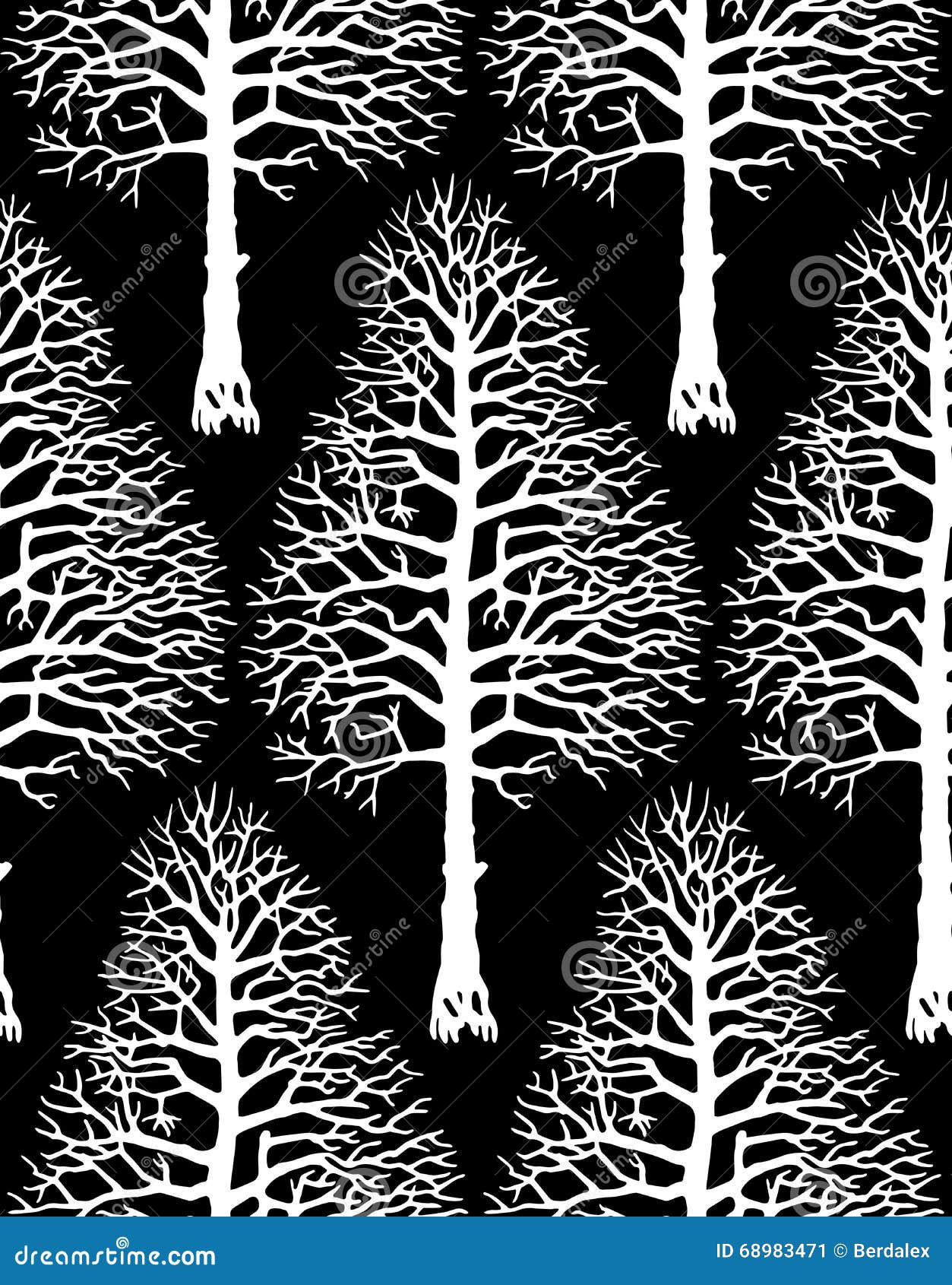 Vector tree silhouette. stock vector. Illustration of generated - 68983471