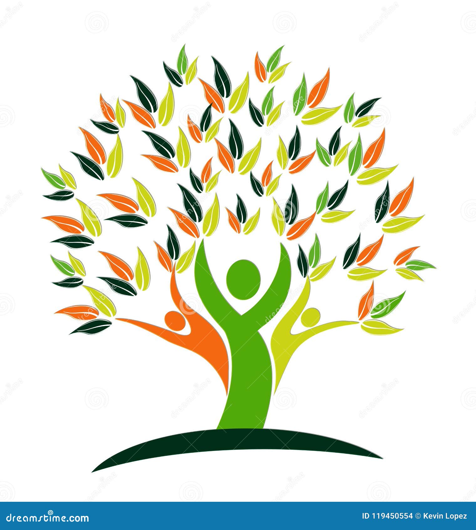 Vector Tree Teamwork People Logo | CartoonDealer.com #119450554