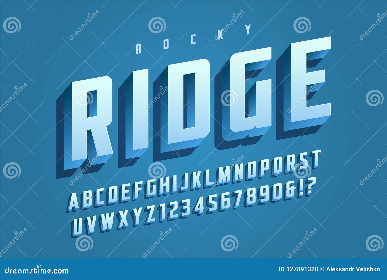 Vector Trendy 3d Display Font Design, Alphabet, Typeface, Letter Stock ...