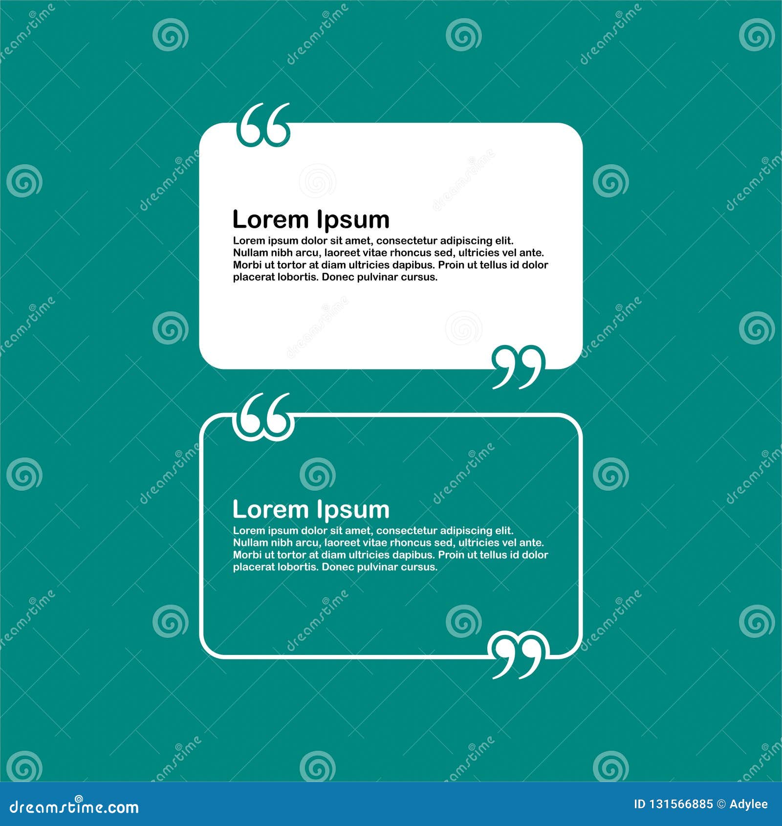 Vector Trendy Quotation or Citation Template 6 Stock Image ...