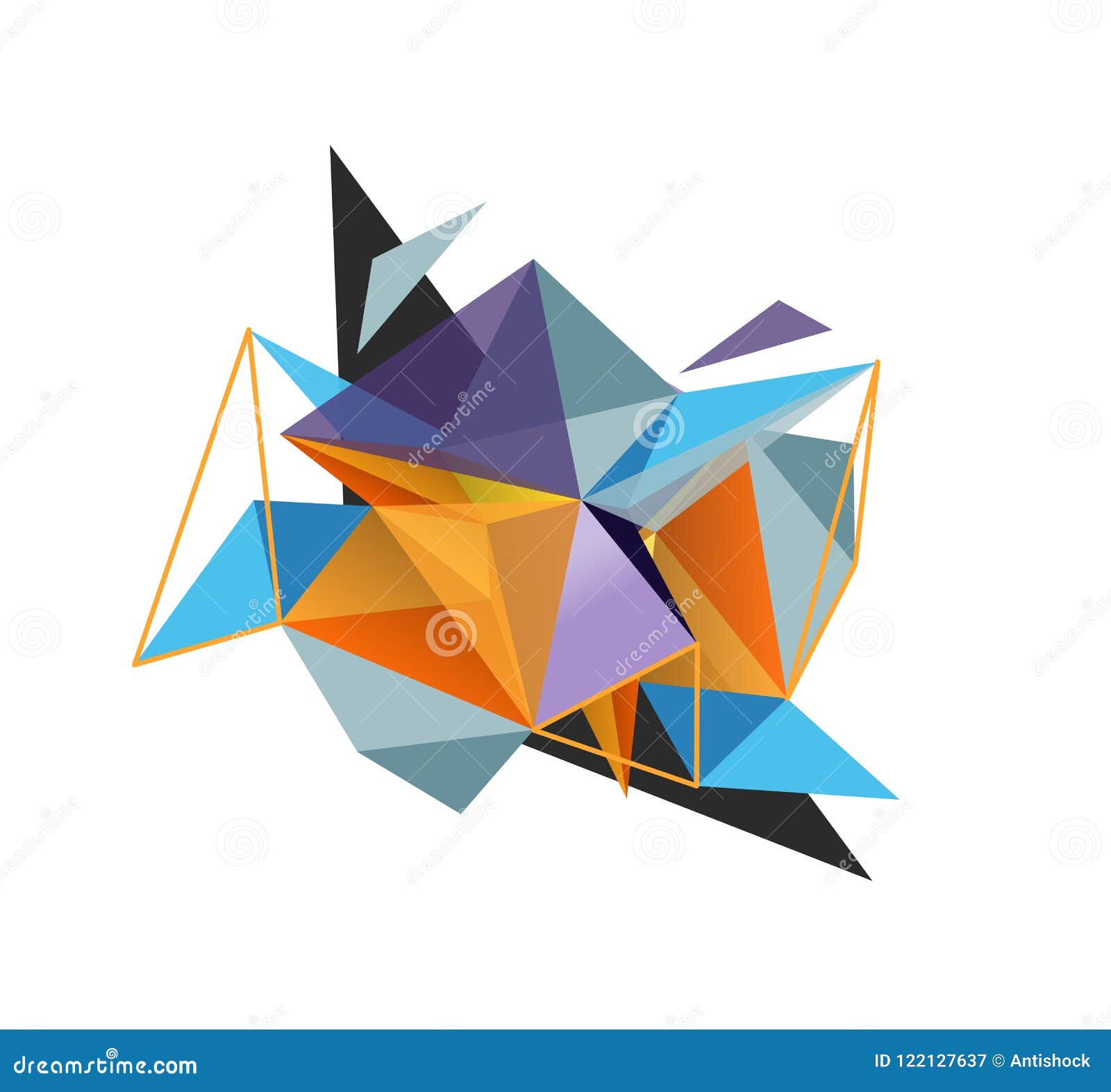 Vector Triangle Abstract Background Low Poly Concept Stock Vector