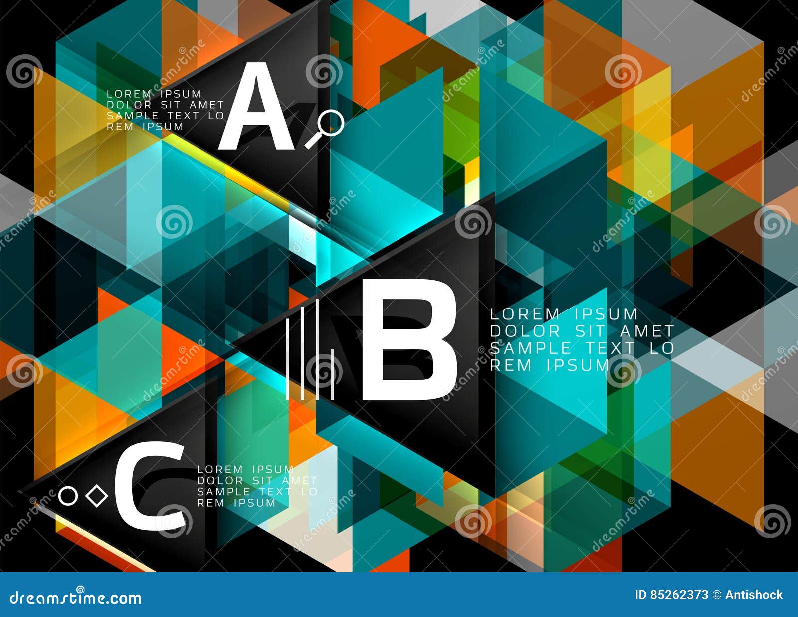 Vector Triangle Abstract Background Stock Vector - Illustration of ...