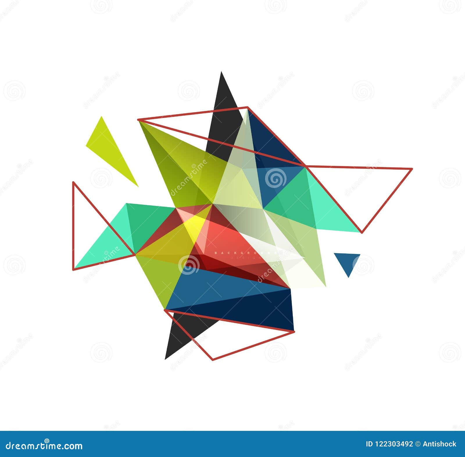 Vector Triangle Abstract Background, Low Poly Concept Stock Vector ...