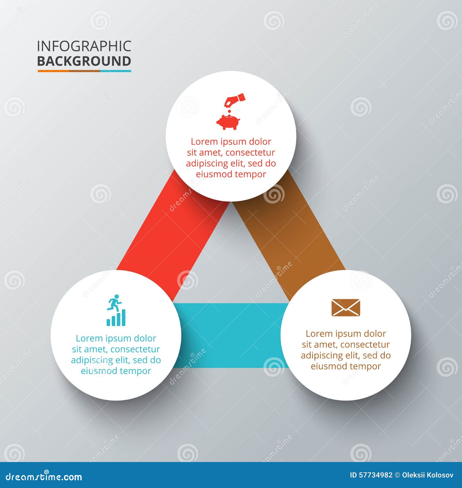 Vector Triangle with Circles for Infographic. Stock Vector ...