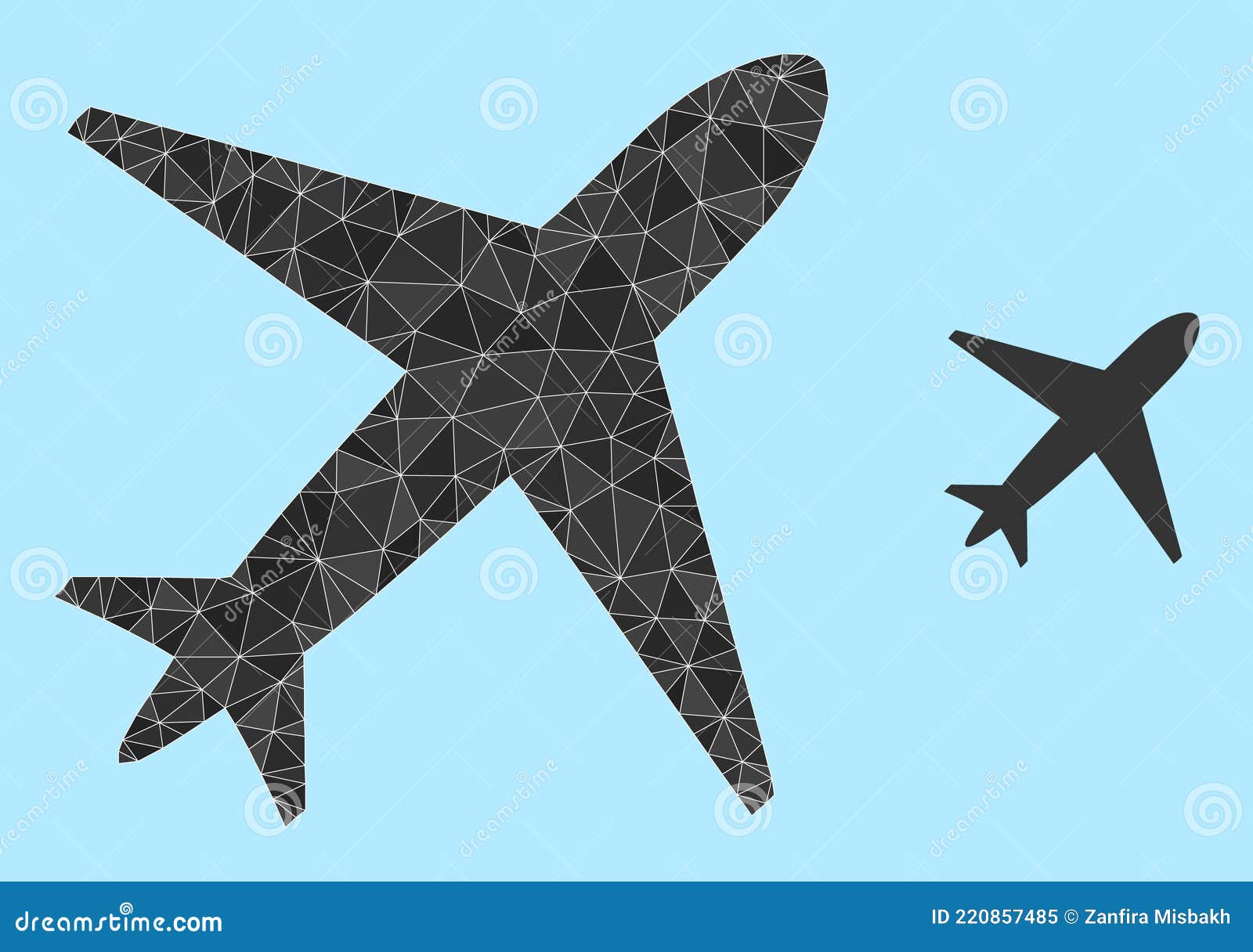 Vector Triangle Filled Airplane Icon Stock Vector - Illustration of ...