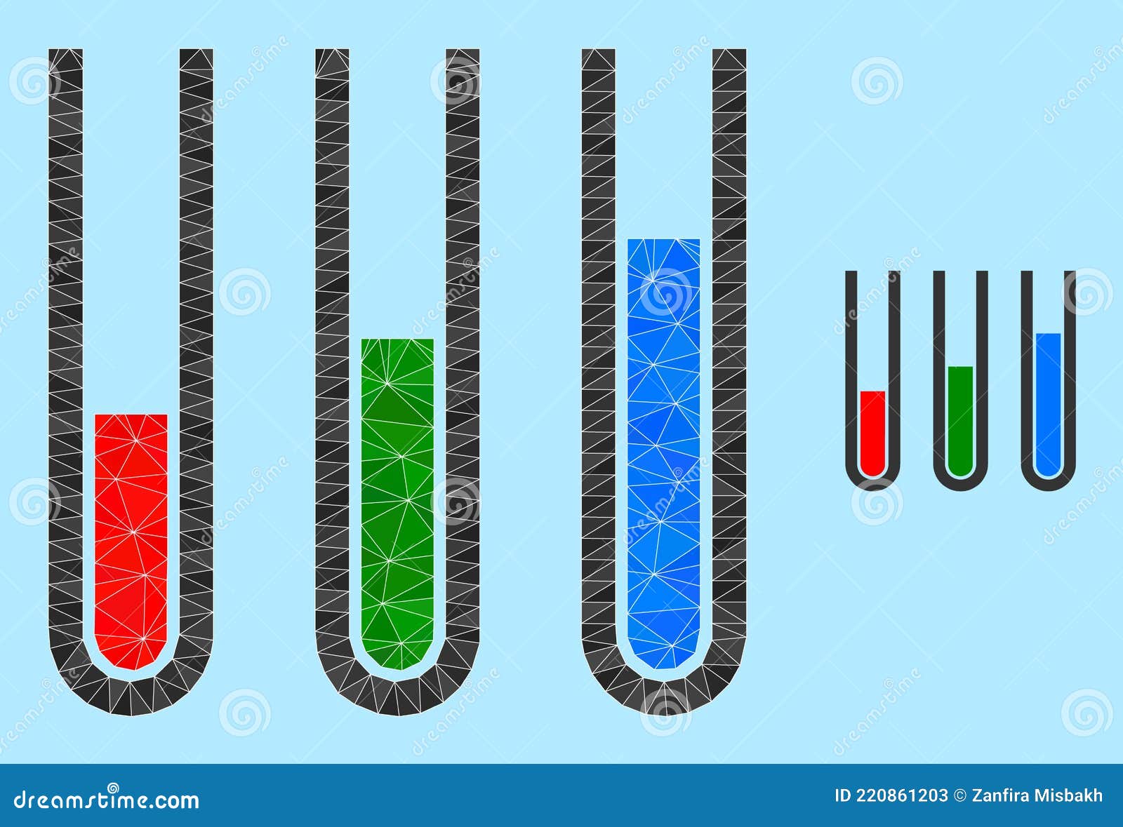Vector Triangle Filled Analysis Test Tubes Icon Stock Vector ...
