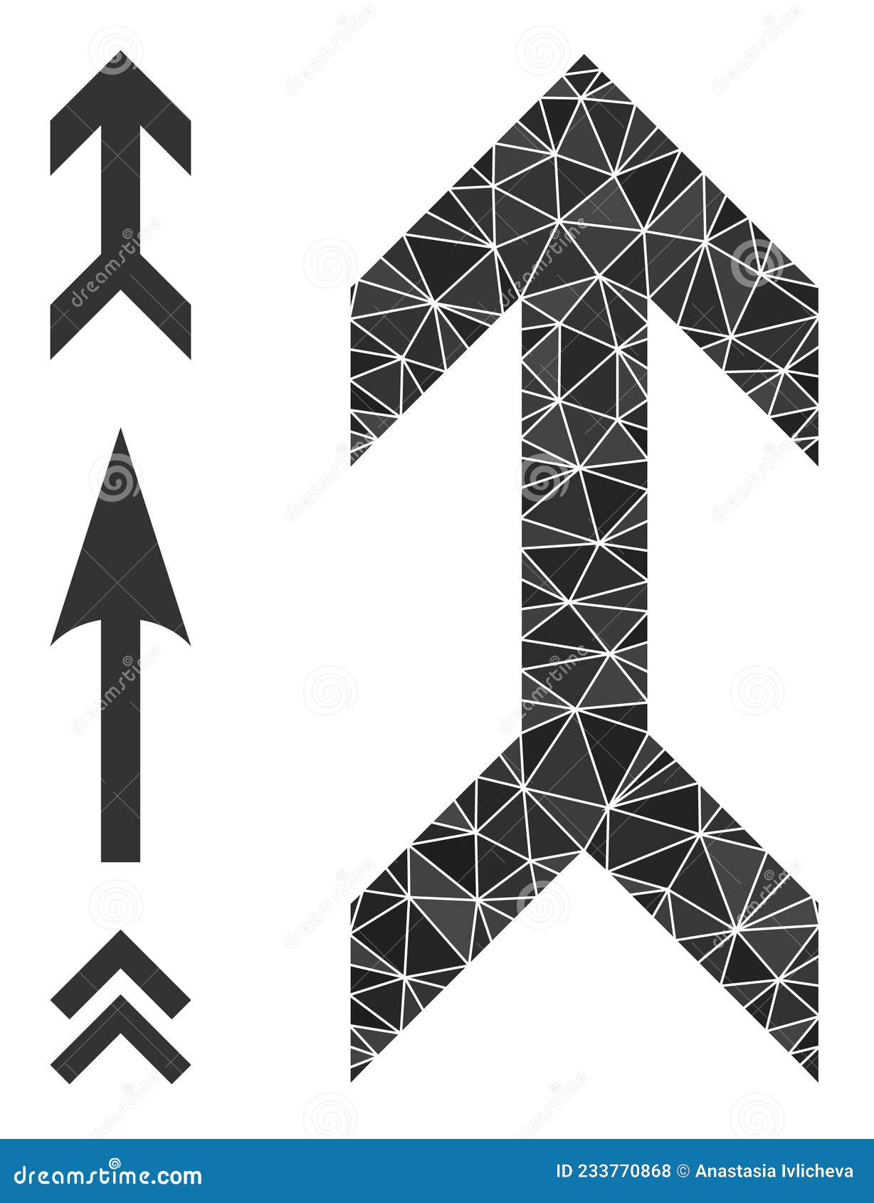 Vector Triangle Filled Arrow Up Icon with Other Icons Stock Vector ...