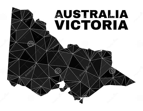 Vector Triangle Filled Australian Victoria Map Stock Vector ...
