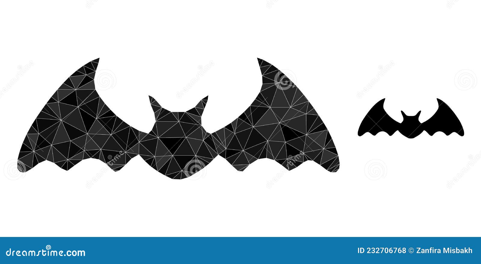 Vector Triangle Filled Bat Mouse Icon Stock Vector - Illustration of ...