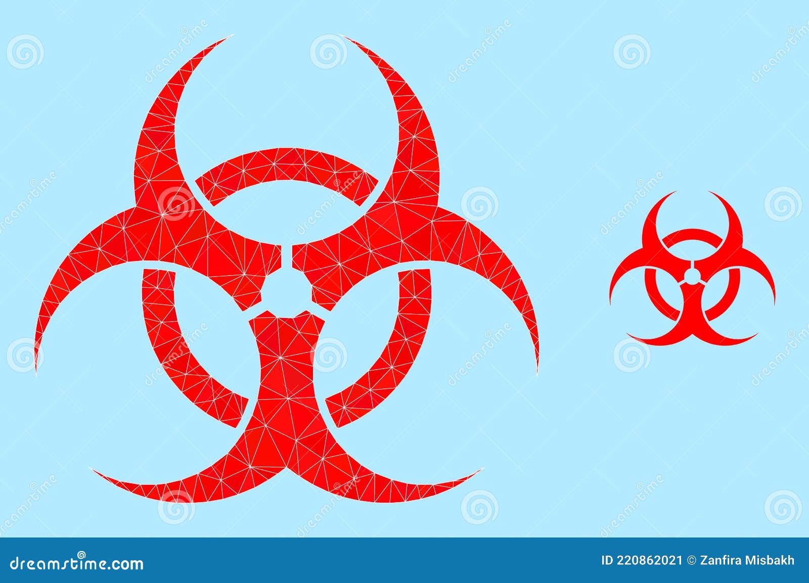 Vector Triangle Filled Biohazard Icon Stock Vector - Illustration of ...