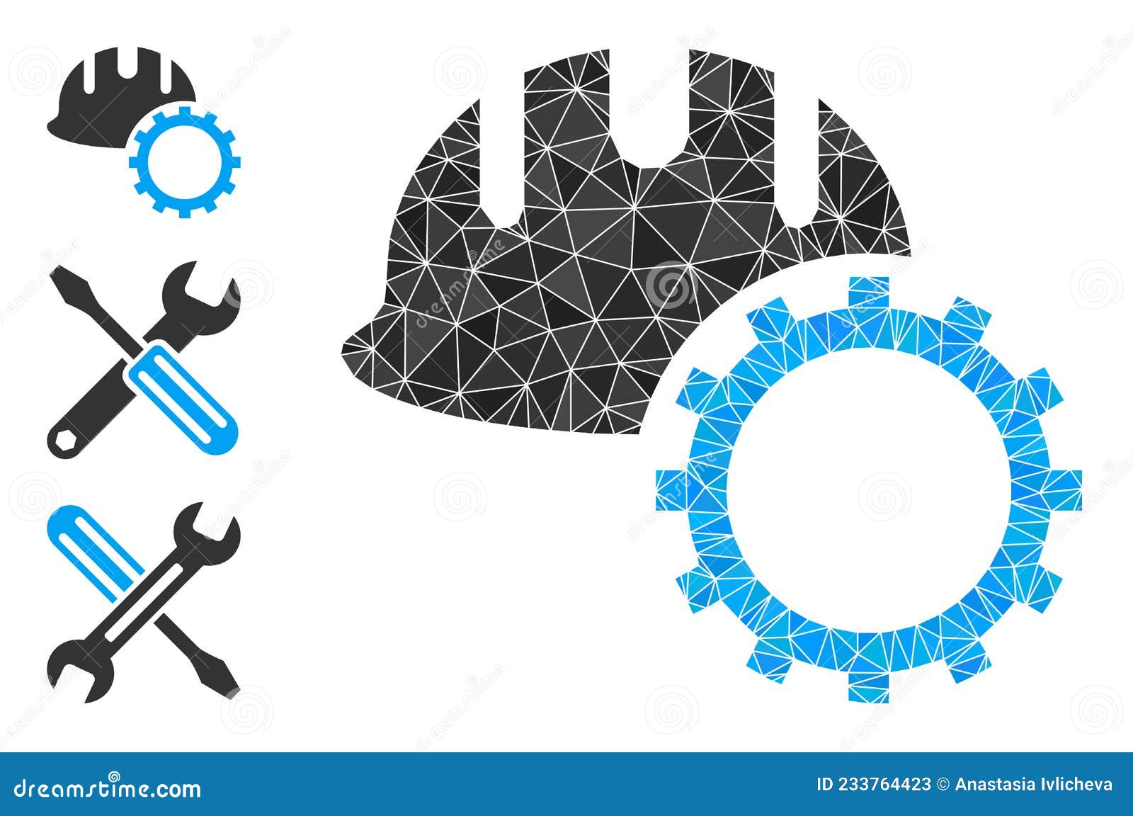 Vector Triangle Filled Development Hardhat Icon and Similar Icons Stock ...