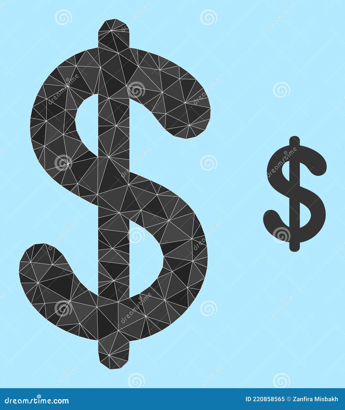 Vector Triangle Filled Dollar Currency Icon Stock Vector - Illustration ...