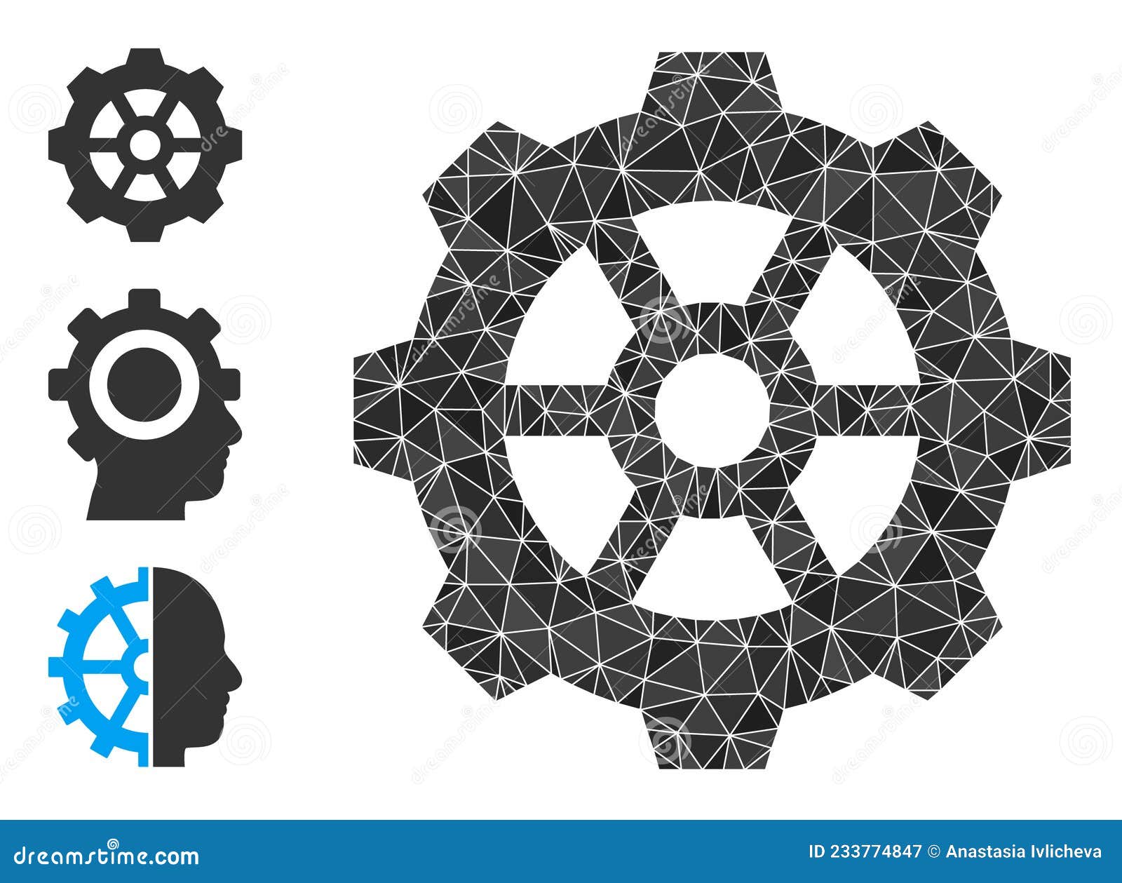 Vector Triangle Filled Gear Icon and Similar Icons Stock Vector ...