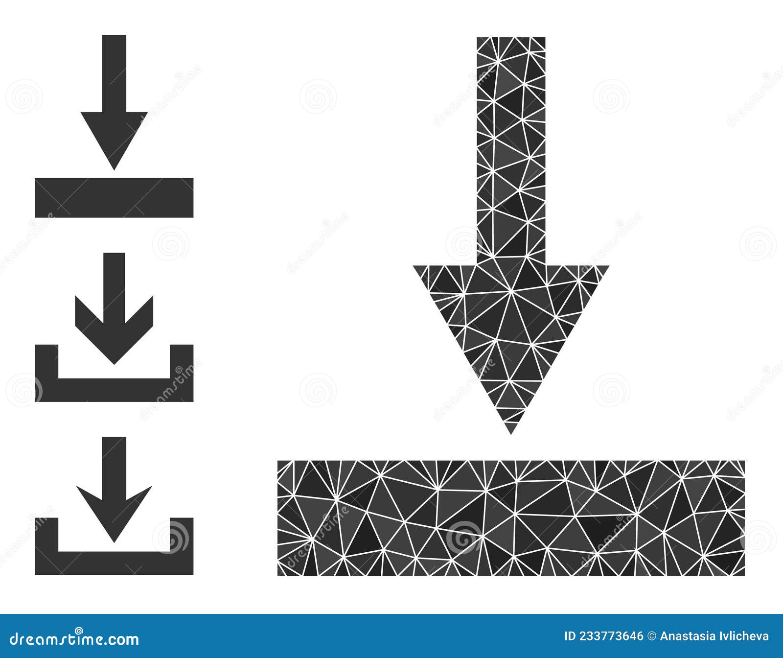 Move Bottom Fractal Mosaic Of Move Bottom Icons And Distress Save Water ...