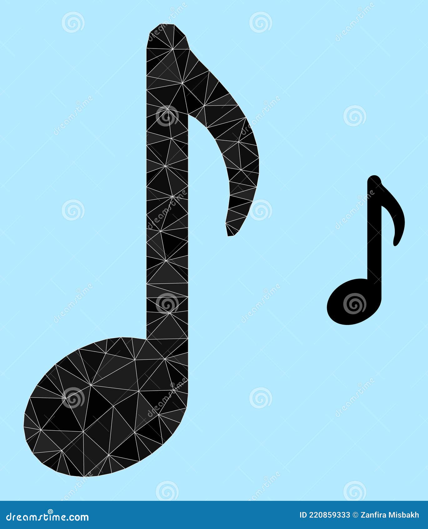 Vector Triangle Filled Music Note Icon Stock Vector - Illustration of ...