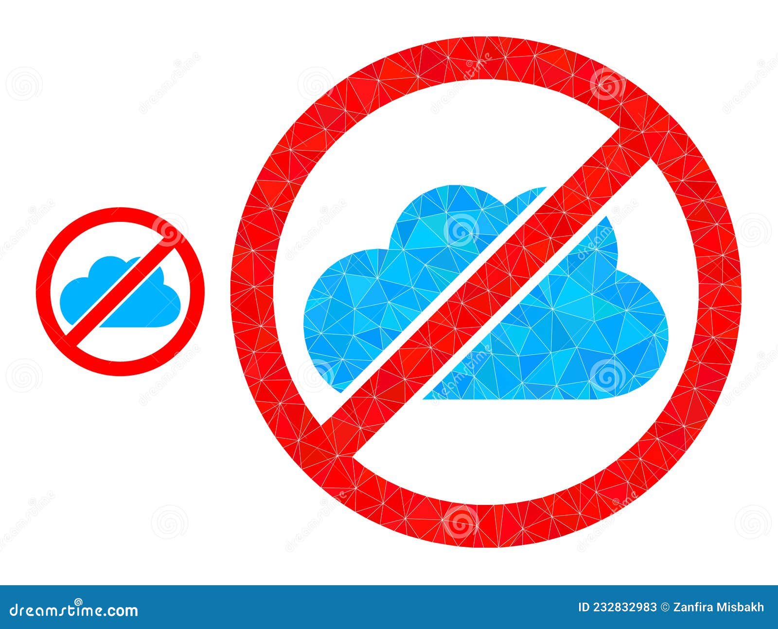 Vector Triangle Filled No Cloud Icon Stock Vector - Illustration of ...