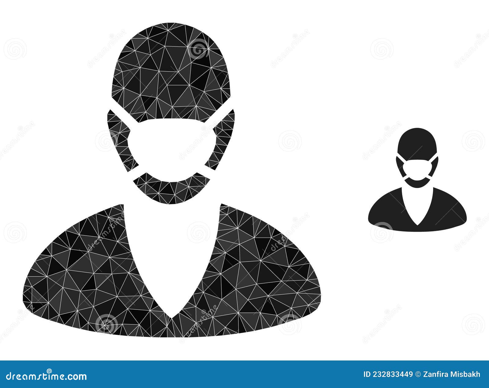Vector Triangle Filled Patient Mask Icon Stock Vector - Illustration of ...